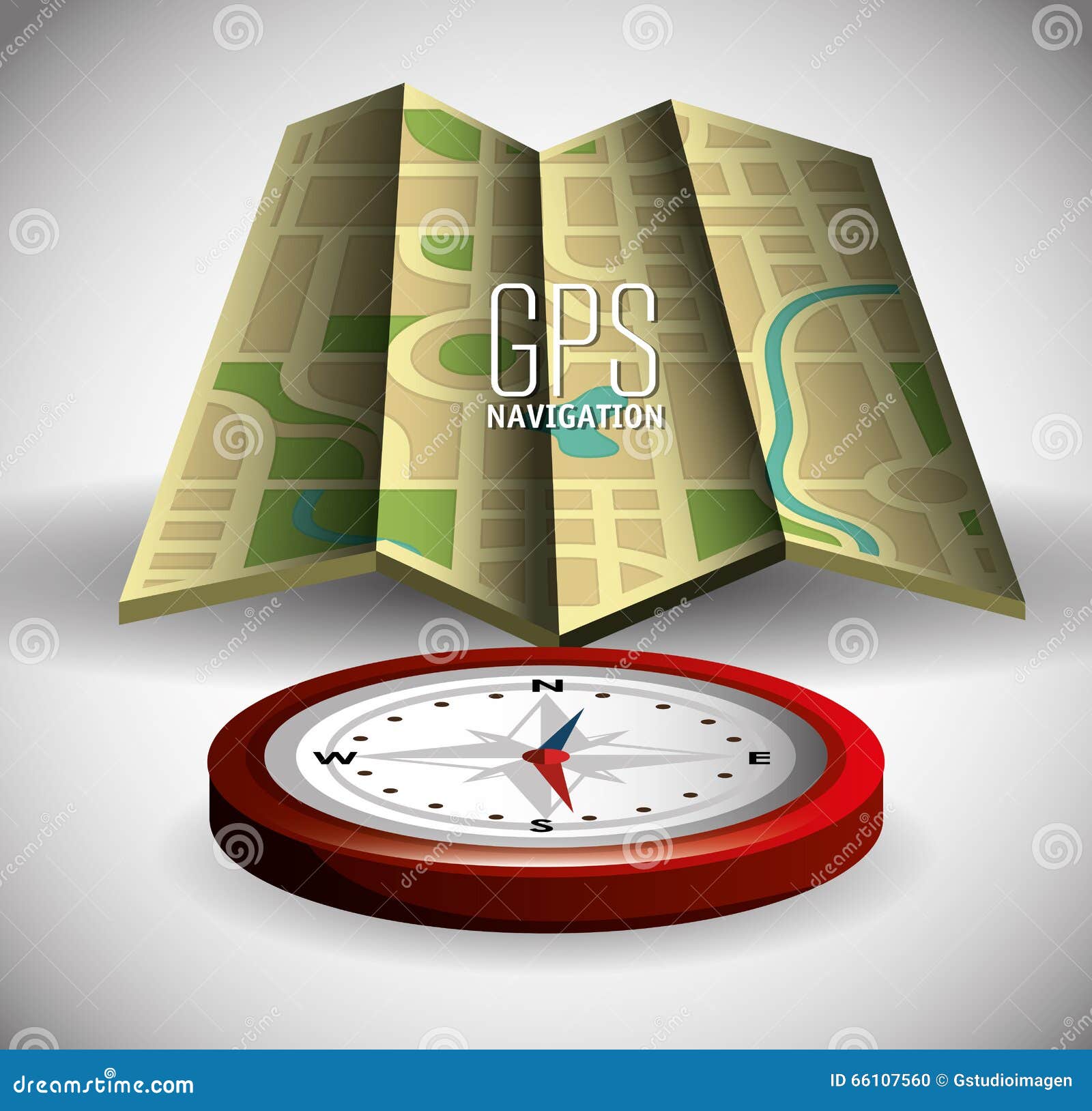 GPS navigation technology stock illustration. Illustration of location ...