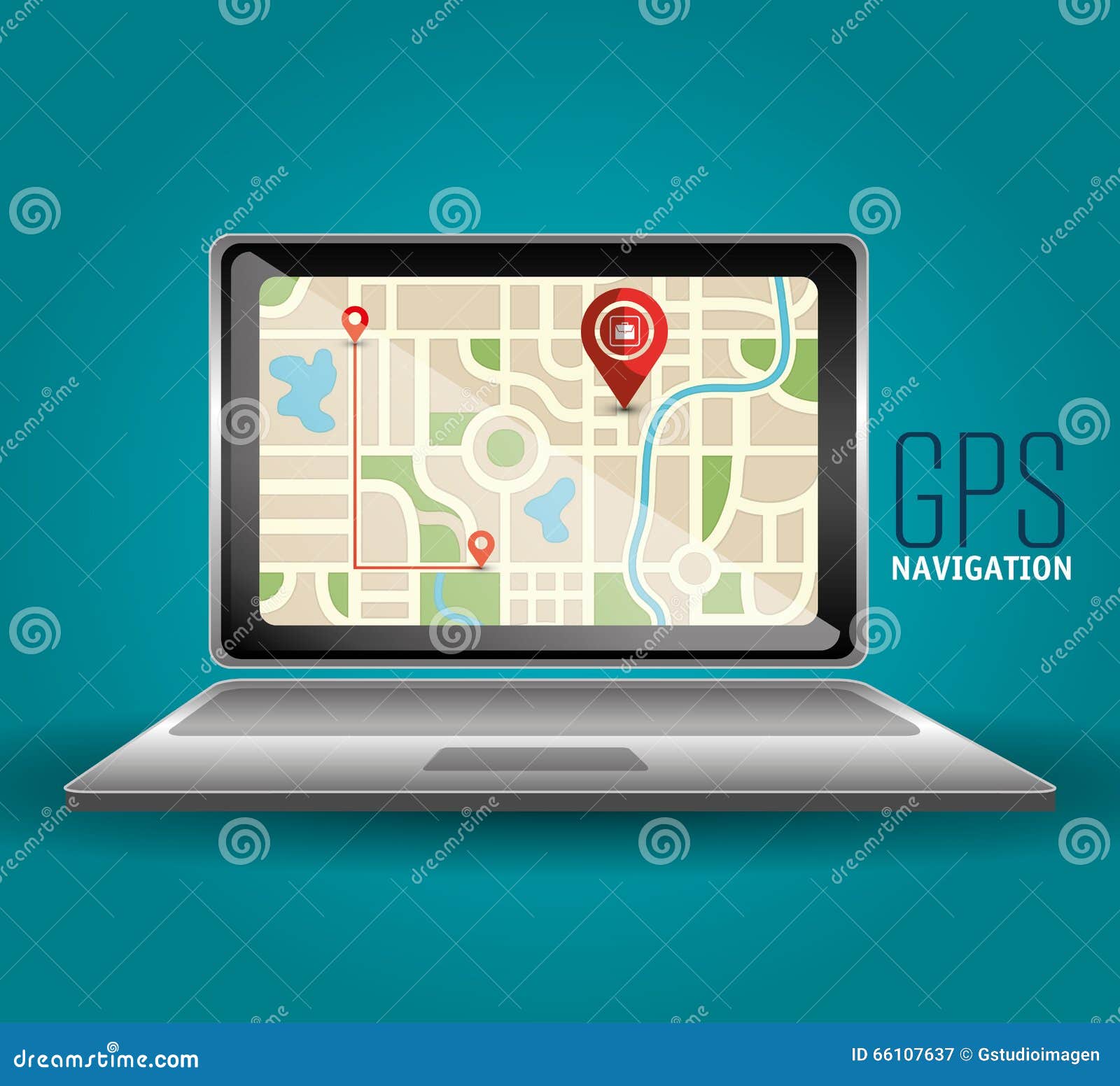 GPS navigation technology stock illustration. Illustration of efficient ...