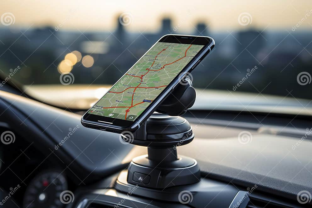 GPS Navigator in Car. GPS Navigation System in Car Stock Image - Image ...