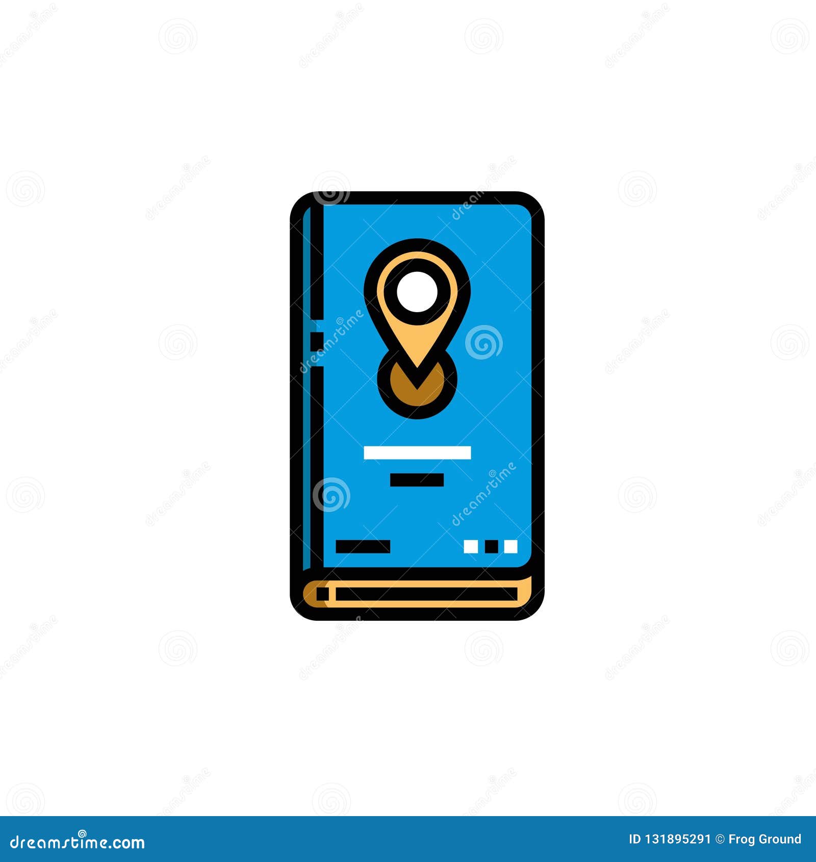 GPS.navigator Pin Mock Up with Map on White Background. Vector ...