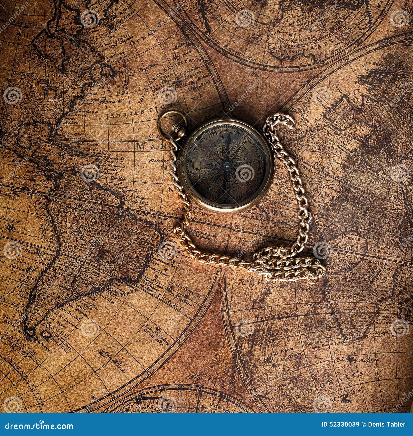 GPS no mapa velho imagem de stock. Imagem de moagem, objeto - 52330039