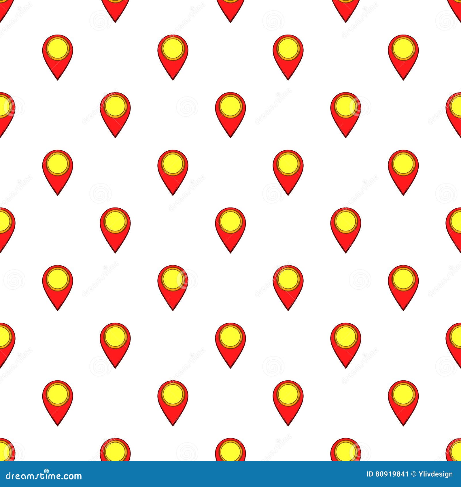 GPS pattern, cartoon style stock vector. Illustration of guide - 80919841