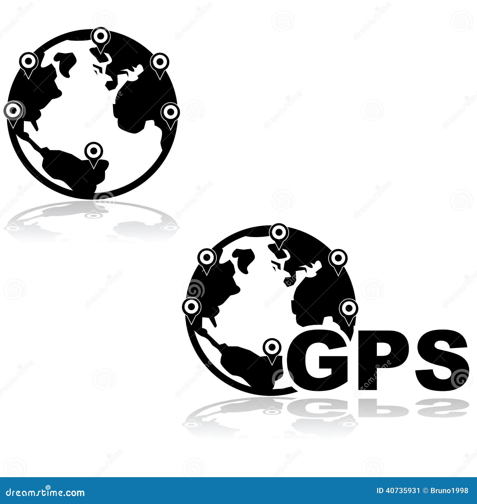 GPS-pictogram vector illustratie. Illustration of apparaat - 40735931