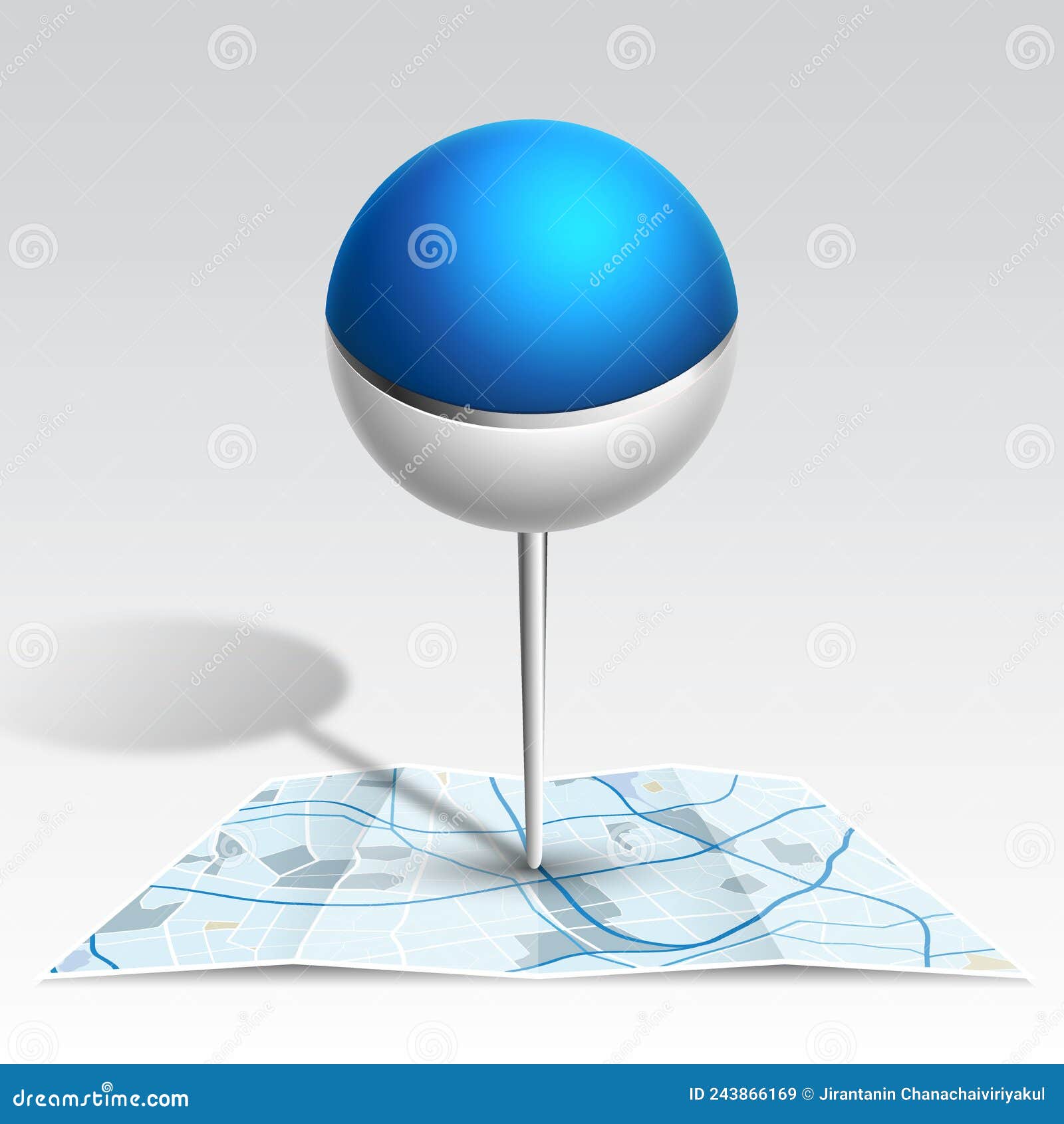 GPS.pin Dropping on Map Blue Stock Vector - Illustration of marker ...