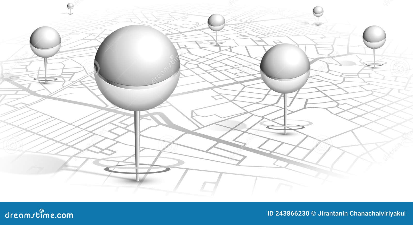 GPS.pin Dropping White Color in Map on White Background Stock Vector ...