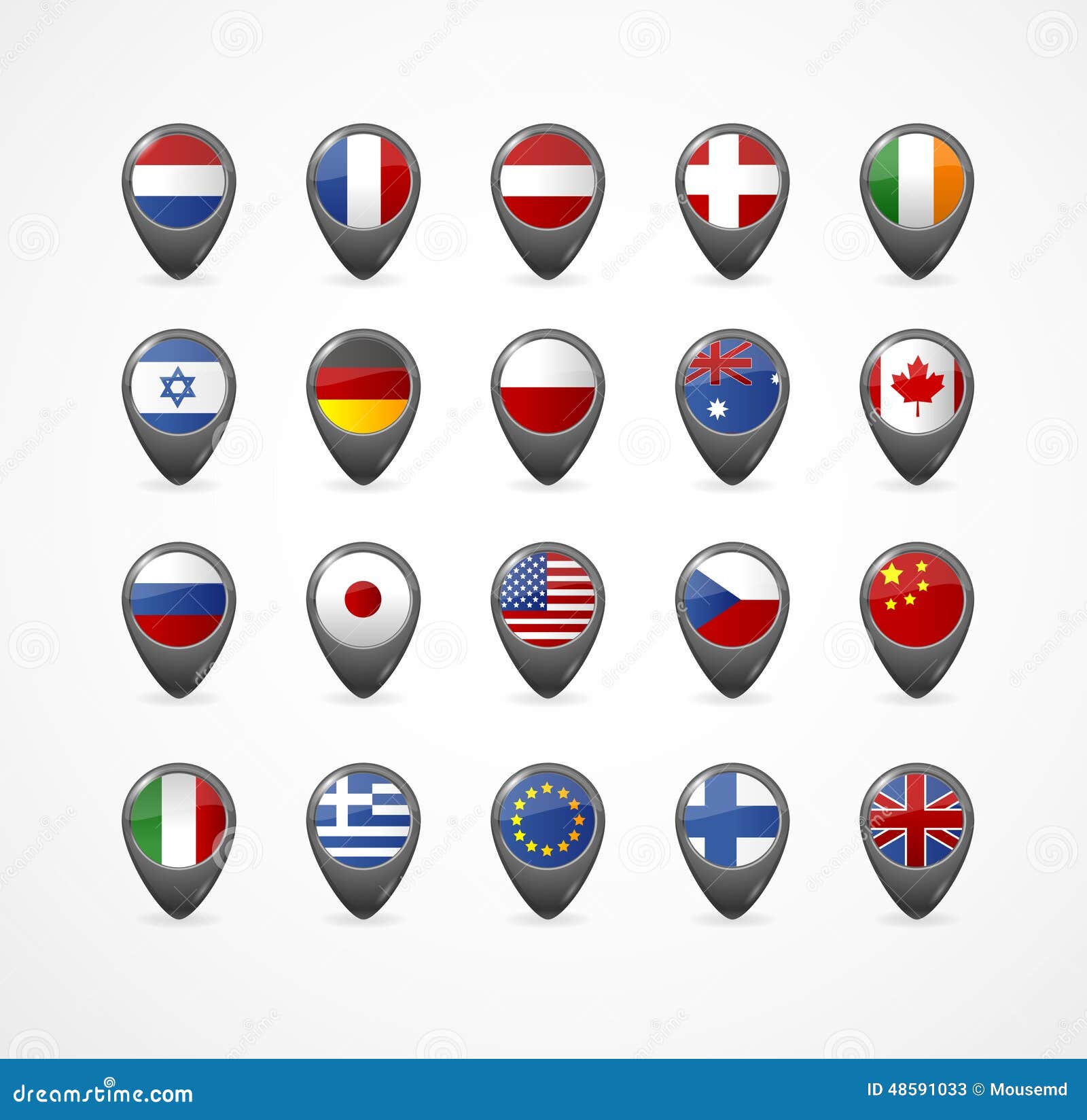 Gps Pin with Flag for Map, Vector Illustration Stock Vector ...