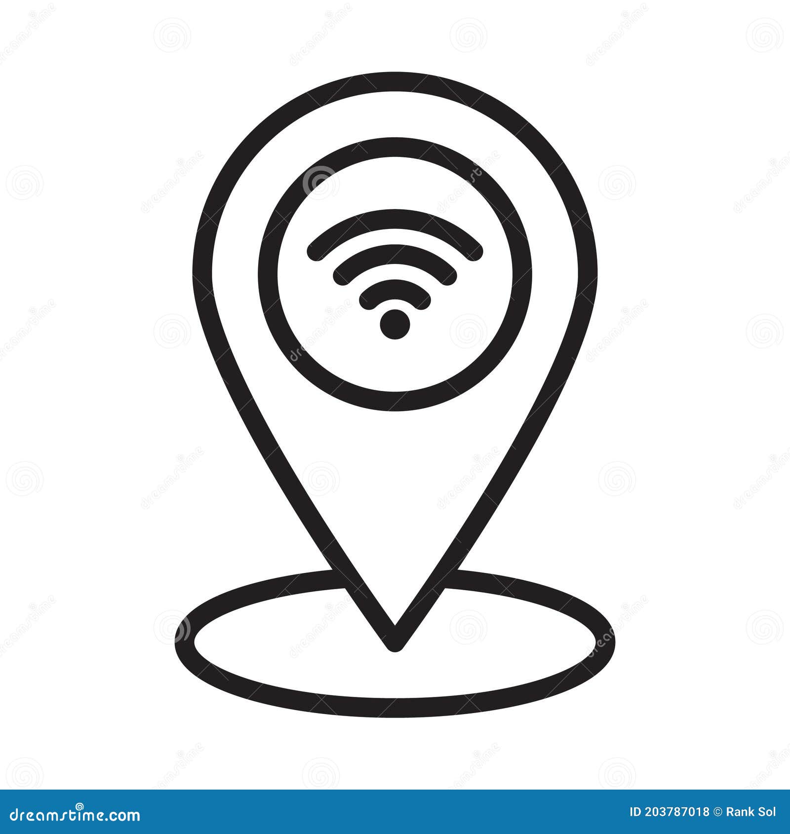 GPS, Pin, Location, Signal Fully Editable Vector Icon Stock Vector ...