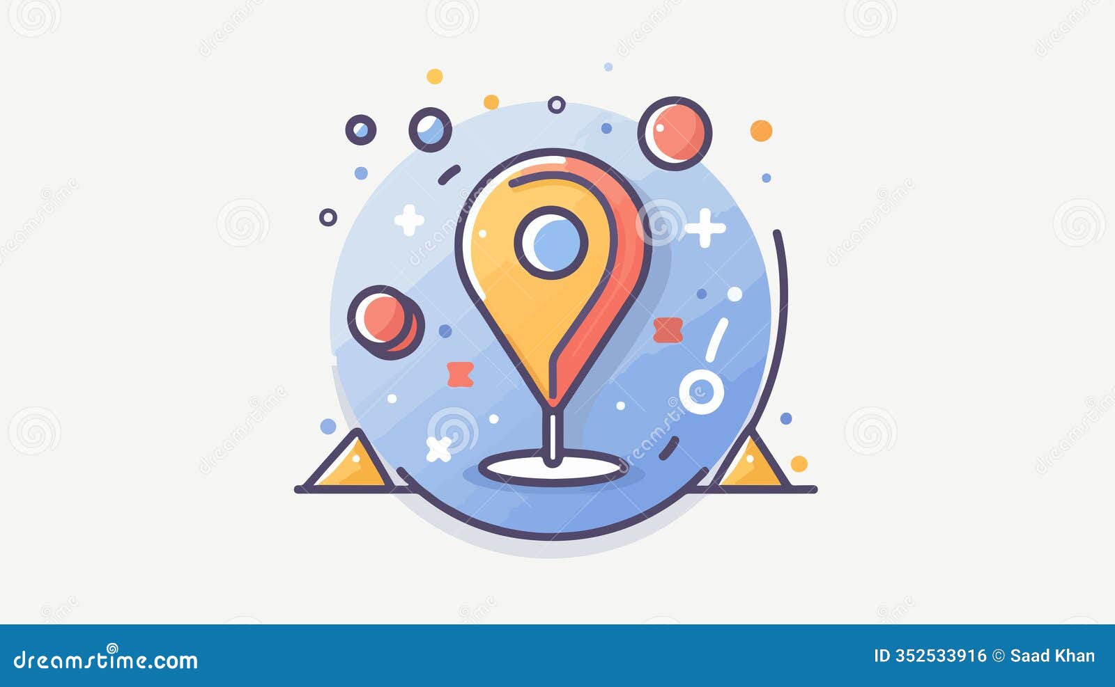 GPS Pin Vector Illustration for Navigation and Location Services Stock ...