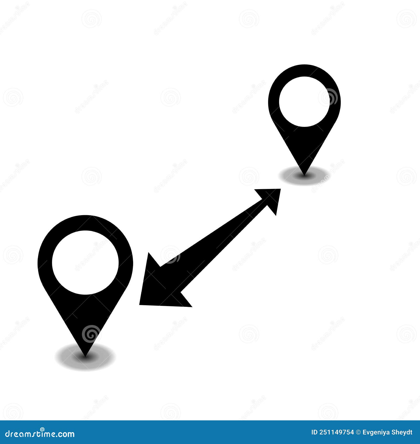 GPS Points and Path between Them, Distance between Two Map Pointers ...