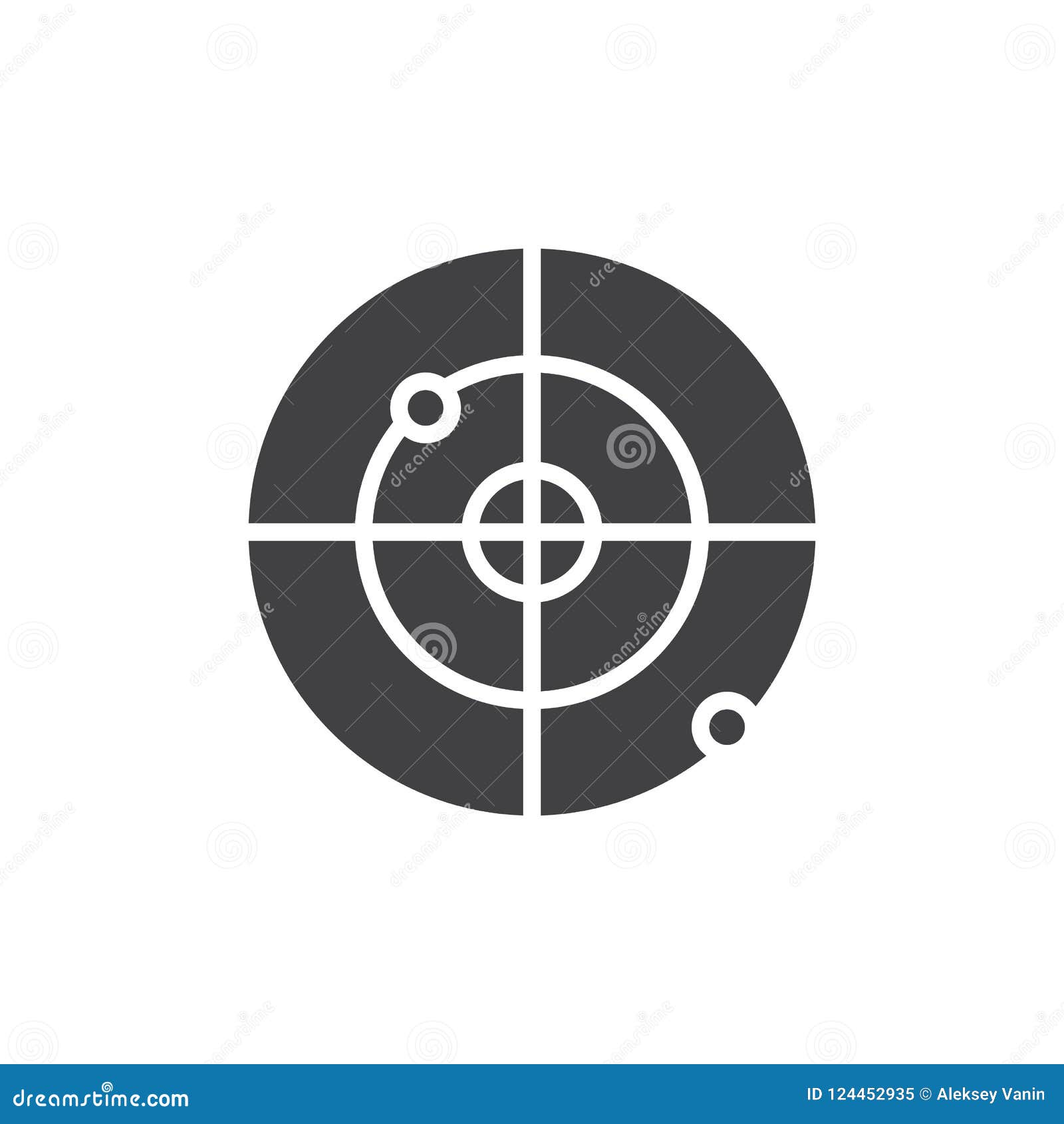 Gps Radar vector icon stock vector. Illustration of single - 124452935