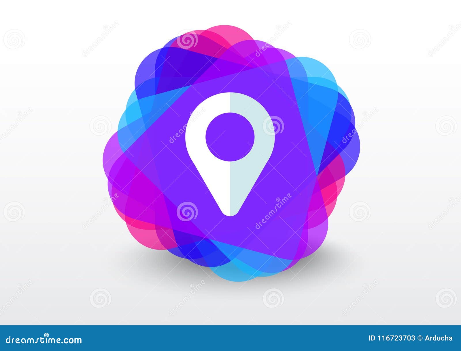 GPS Rainbow Triangle Shapes Stock Vector - Illustration of icons ...