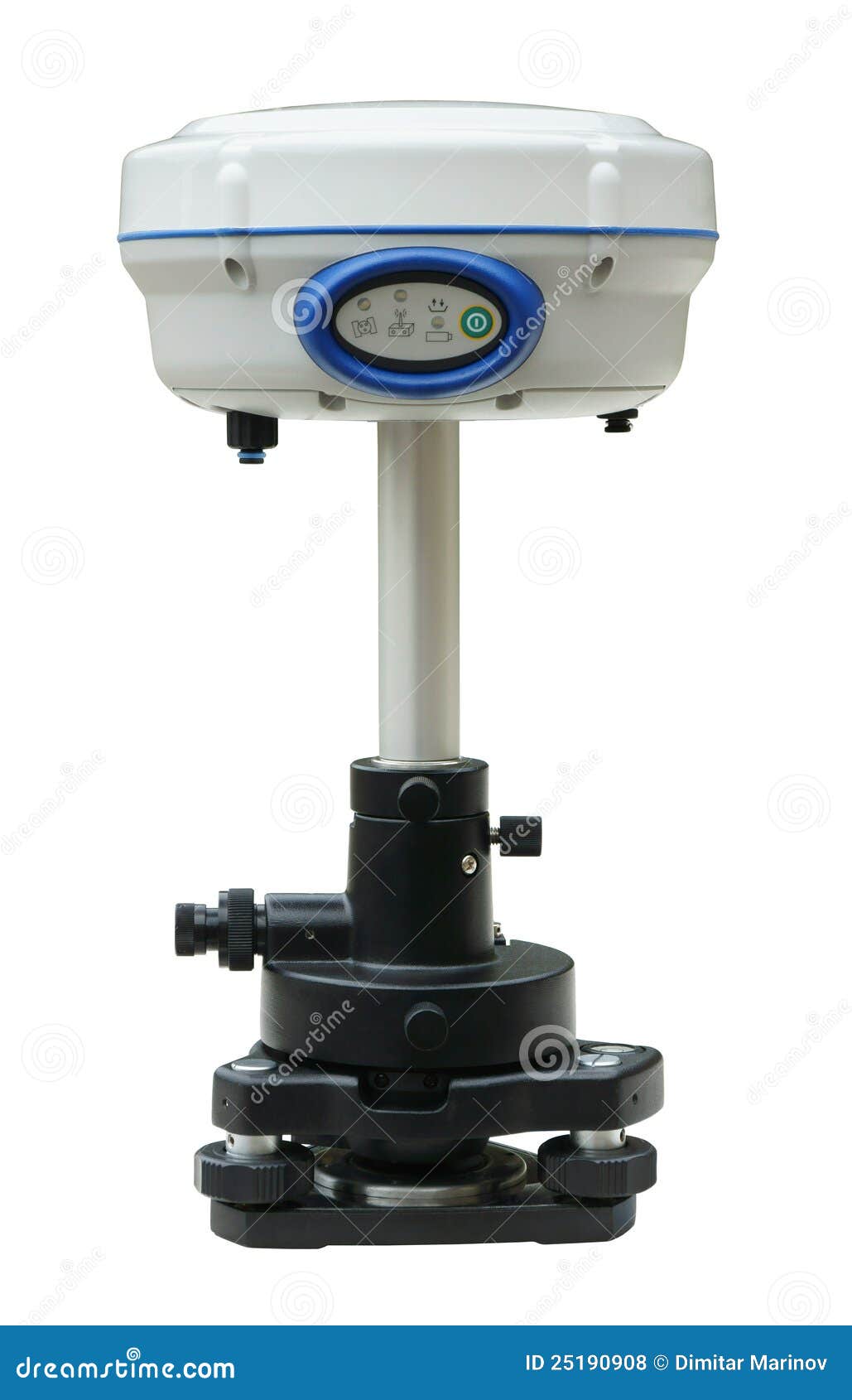 Geodetic GNSS Receiver Installed On The River Bank Works Autonomously ...