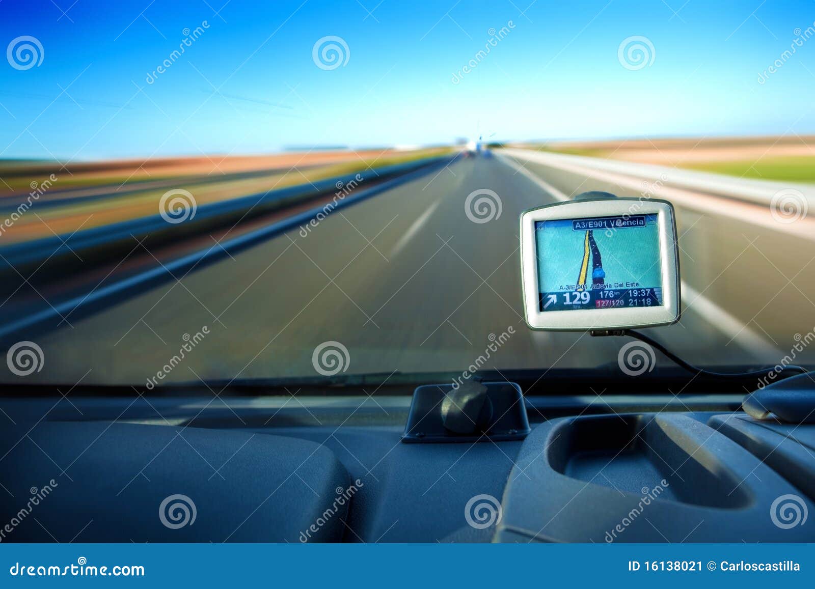 Gps and road stock image. Image of destination, console - 16138021