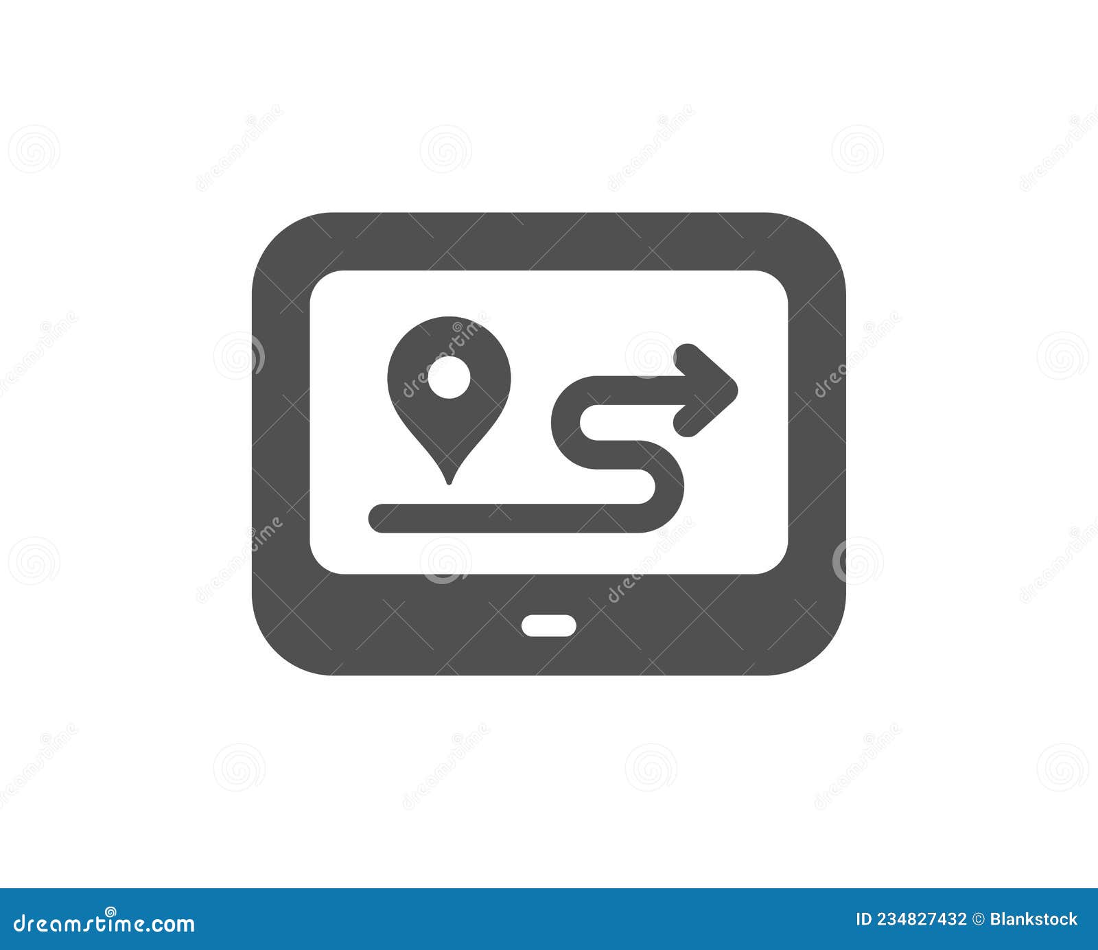 GPS Route Quality Icon. Road Path Sign. Vector Stock Vector ...