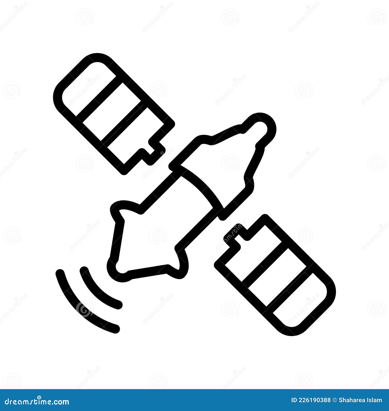 Gps satellite icon stock vector. Illustration of designed - 226190388