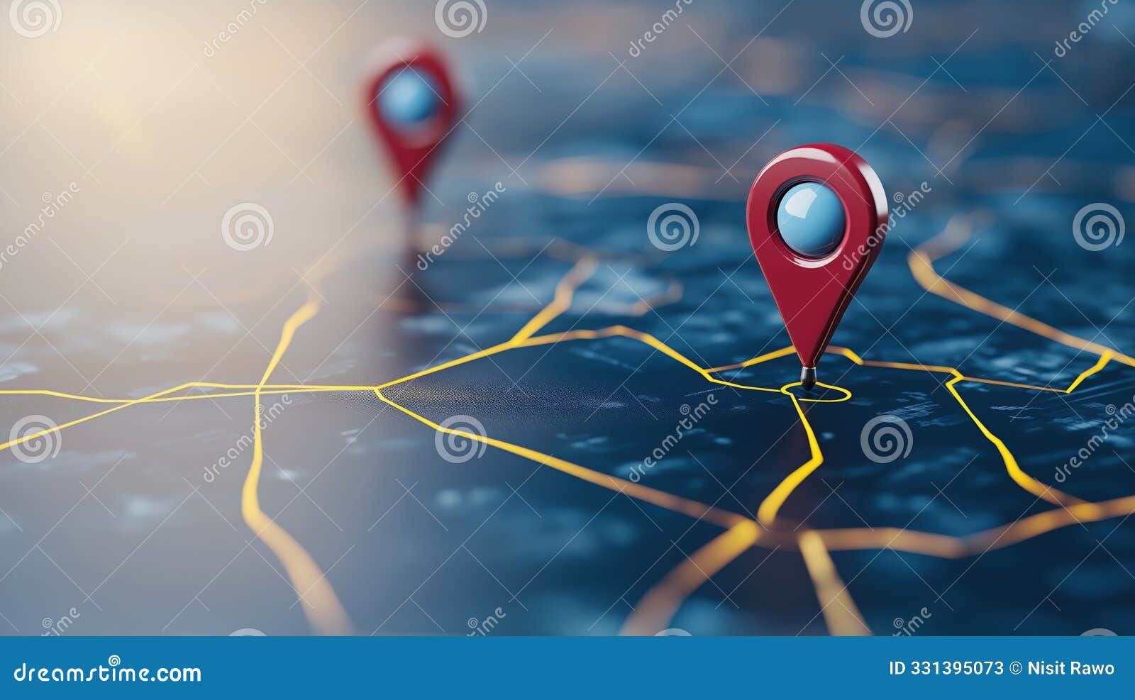 GPS Satellites Orbiting Earth, Pinpointing Locations, 3D Illustration ...