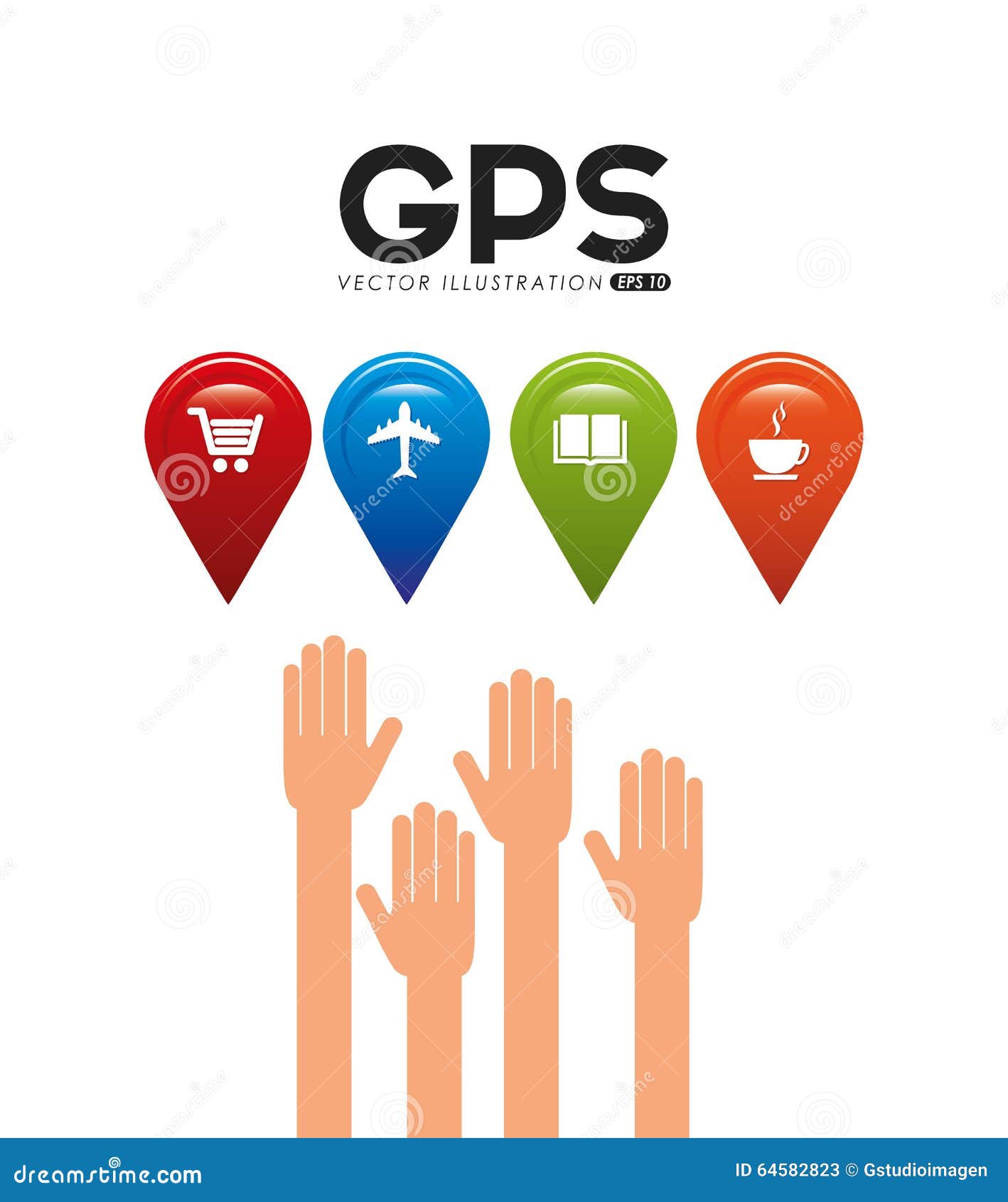 Gps service design stock illustration. Illustration of arrow - 64582823