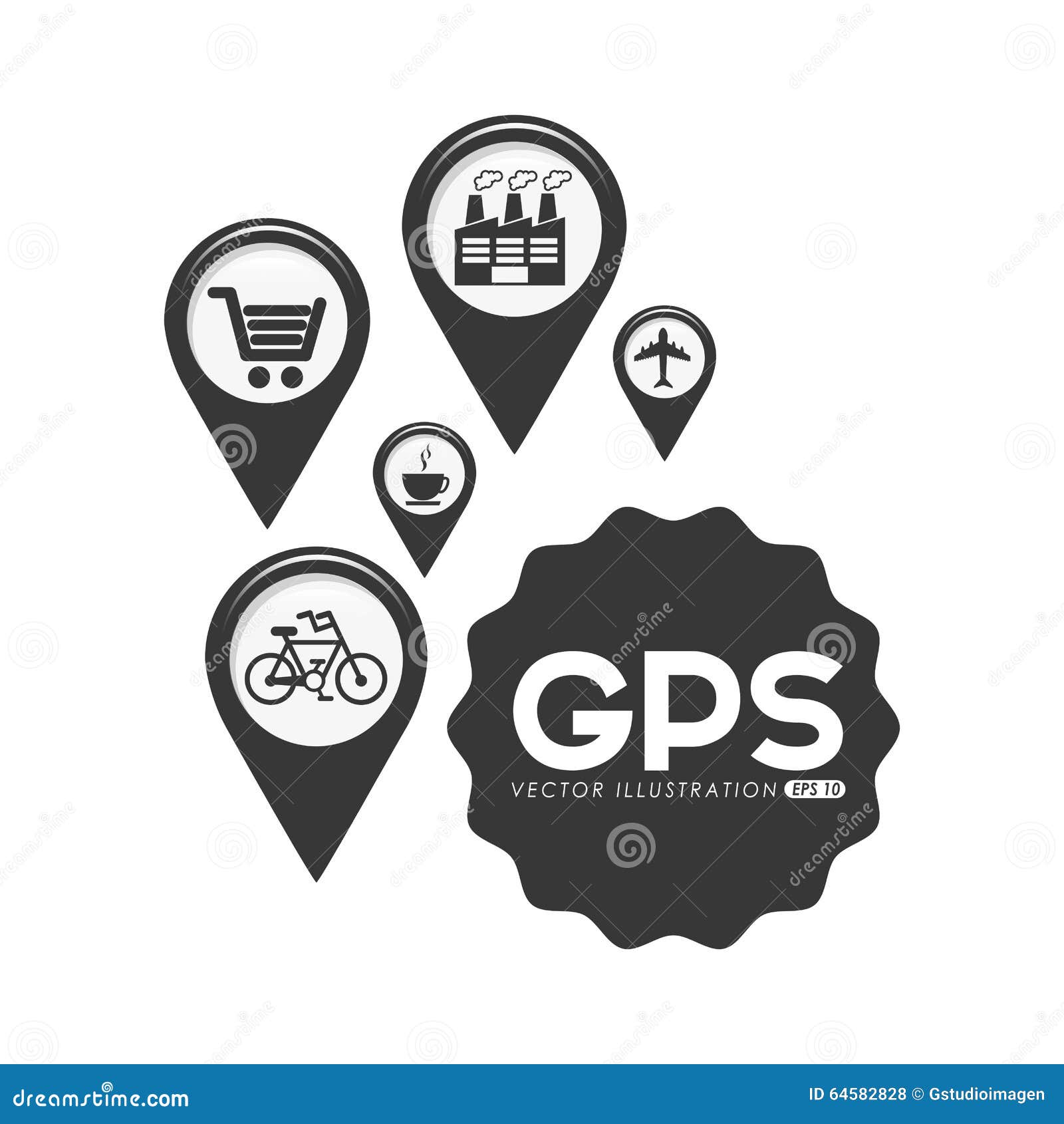 Gps service design stock illustration. Illustration of service - 64582828