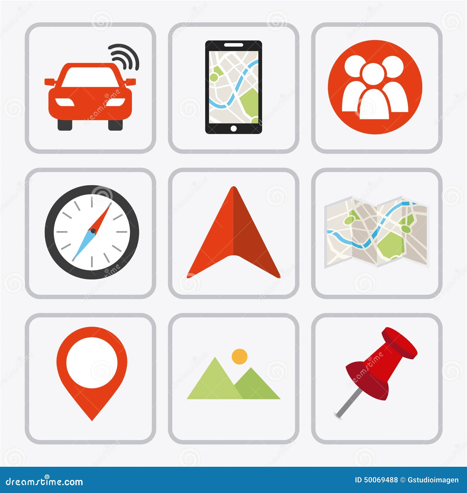 Gps signals stock vector. Illustration of symbol, contacts - 50069488