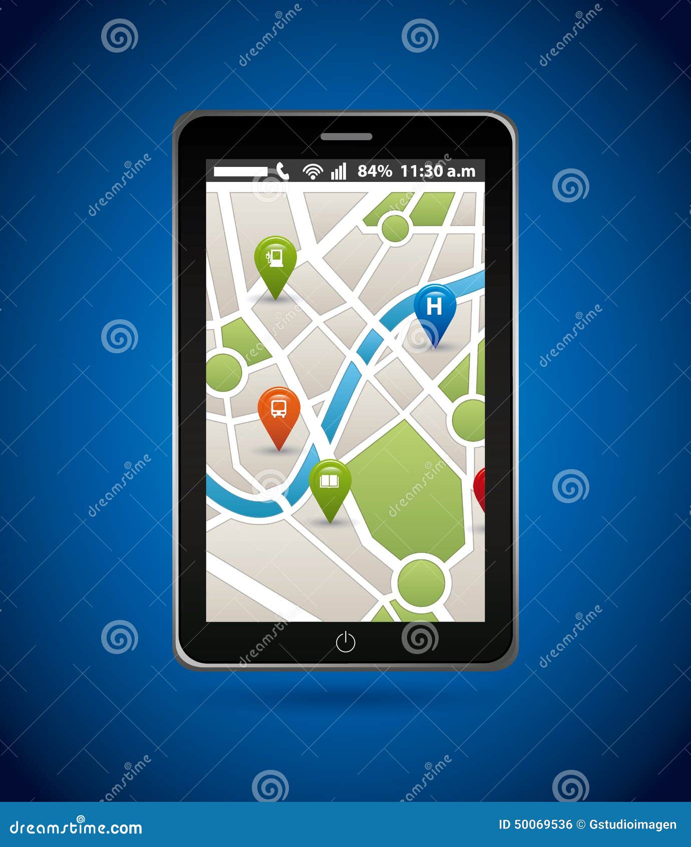 Gps signals stock vector. Illustration of points, poster - 50069536