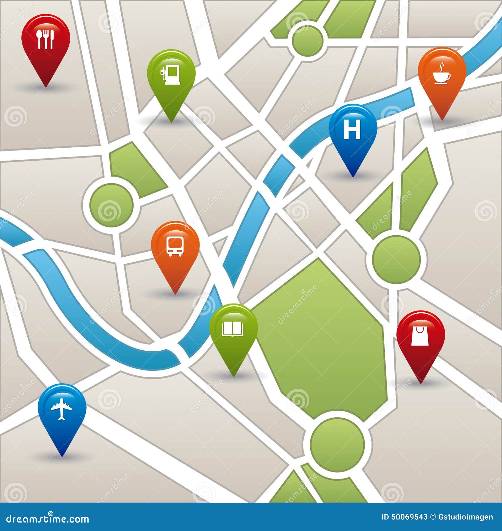 Gps signals stock vector. Illustration of store, locations - 50069543