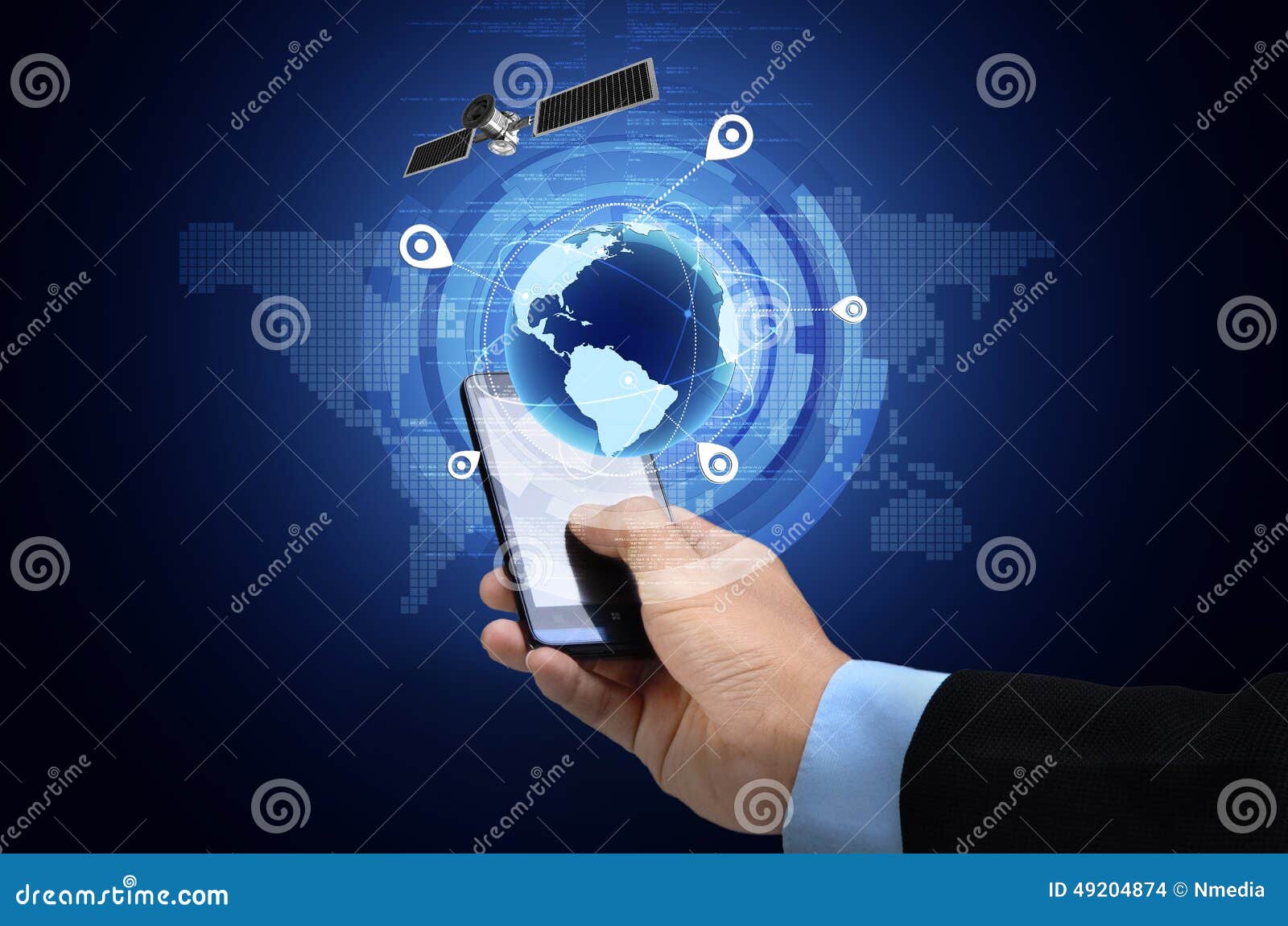 Smart Phone Horizontal Position In Woman Hand Stock Image ...