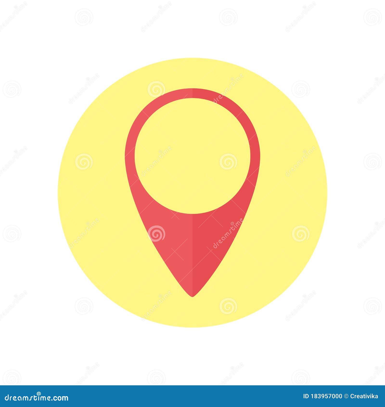 GPS Symbol Flat Icon stock vector. Illustration of positioning - 183957000