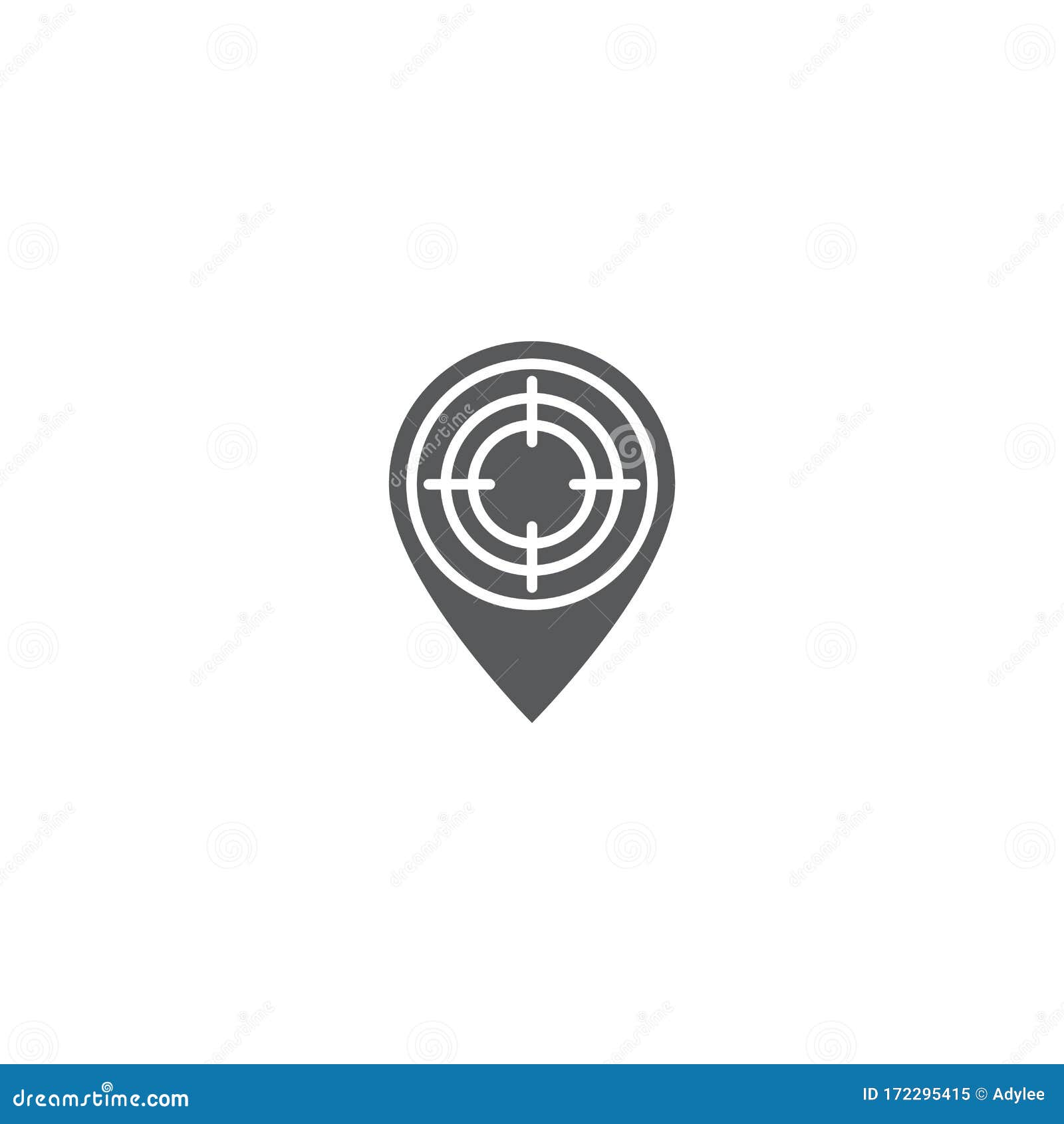 GPS Target Location Symbols Cartoon Vector | CartoonDealer.com #74751119