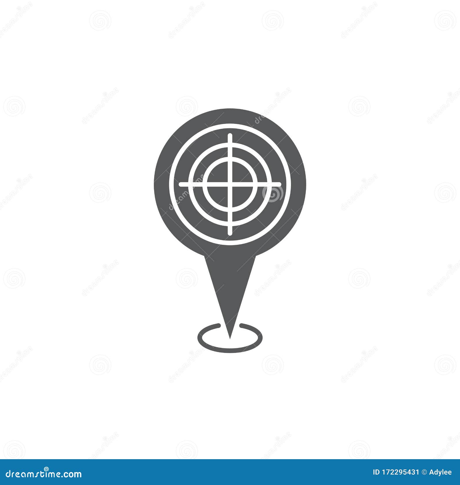 GPS Target Location Symbols Cartoon Vector | CartoonDealer.com #74751119