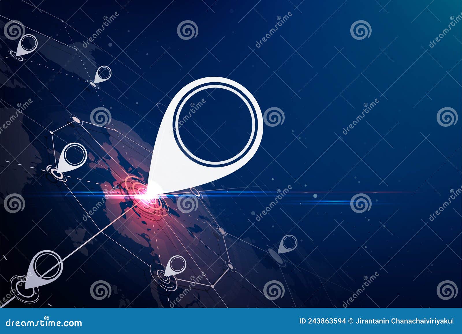 Gps.Gps Technology Abstract Background Stock Illustration ...