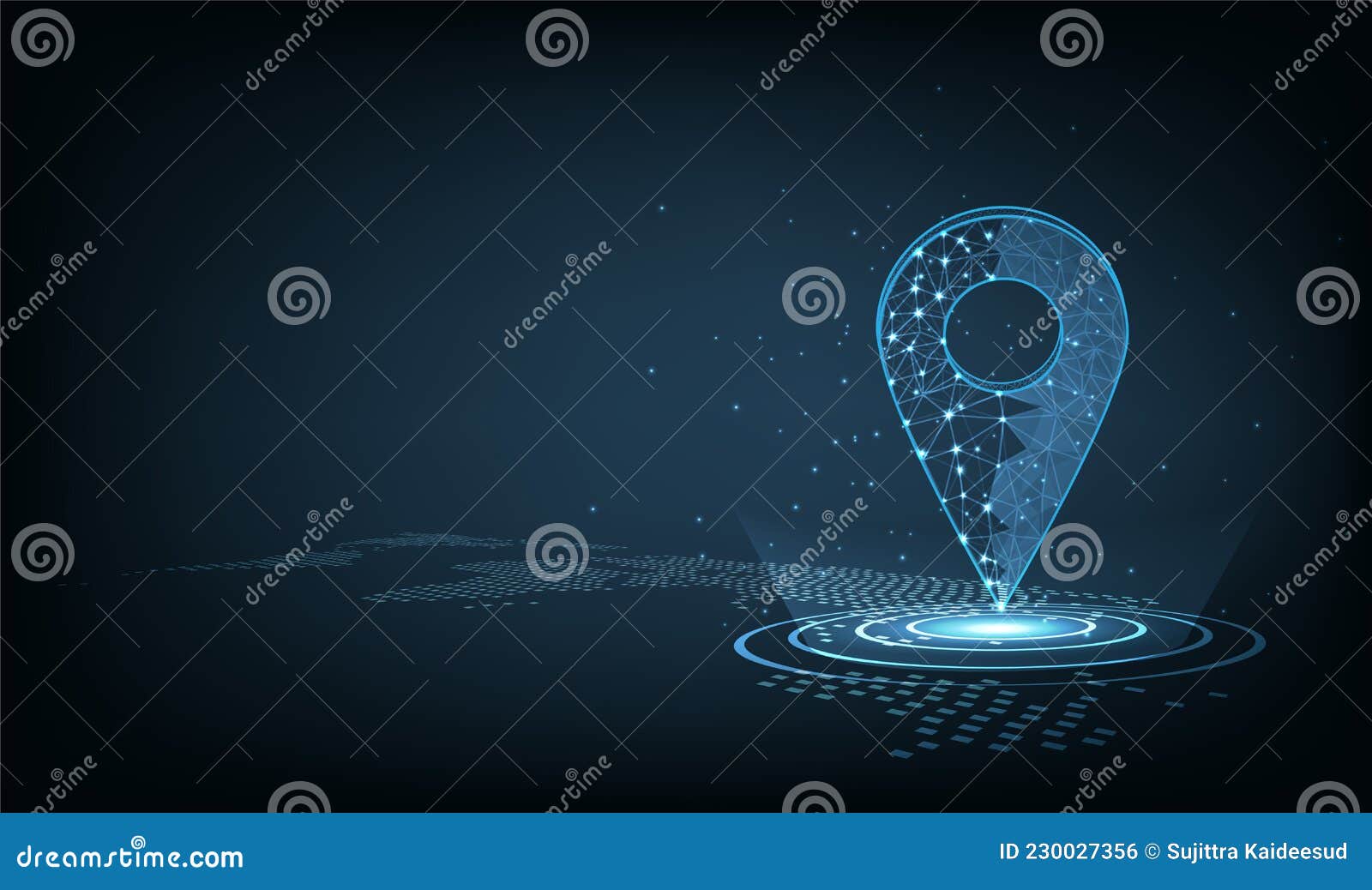 Gps technology background. stock vector. Illustration of neon - 230027356