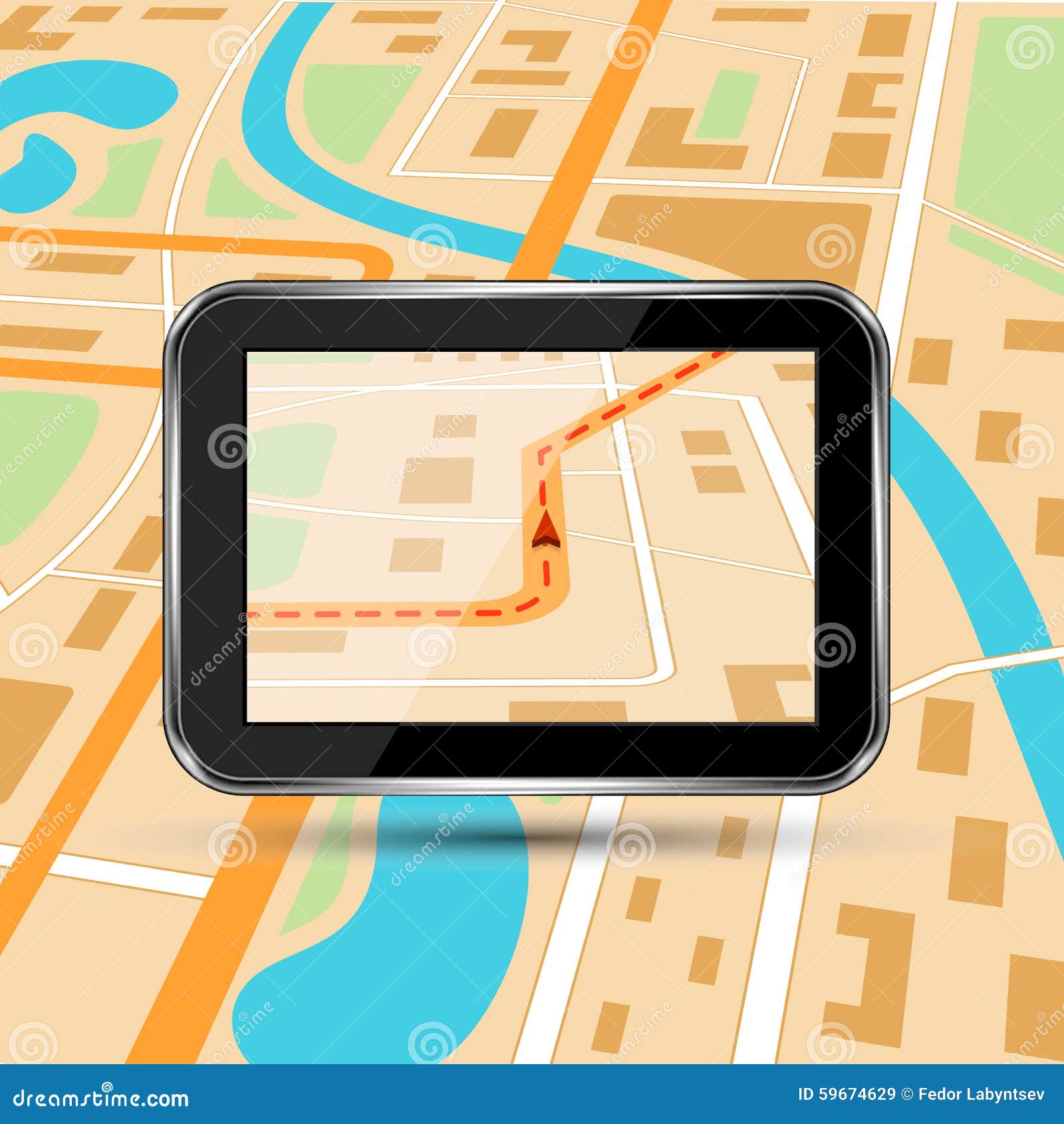 GPS Technology Laying of a Route Travel ,tourism Navigation Stock ...