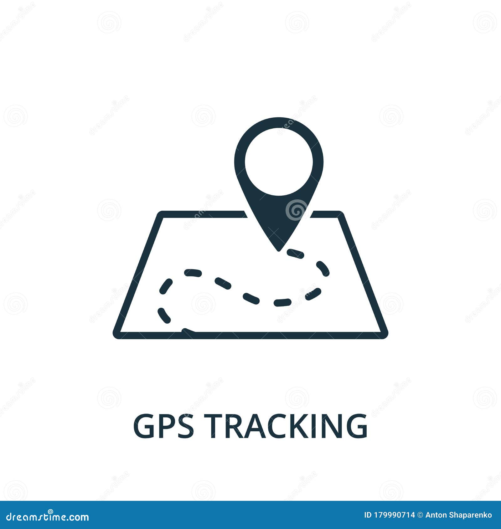 Gps Tracking Icon. Simple Element from Navigation Collection Stock ...