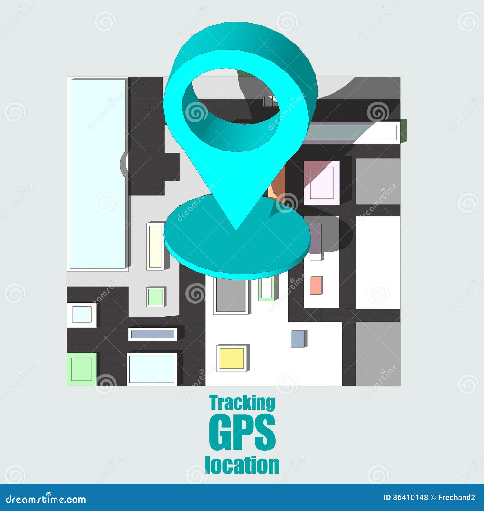 GPS tracking map stock illustration. Illustration of phone - 86410148