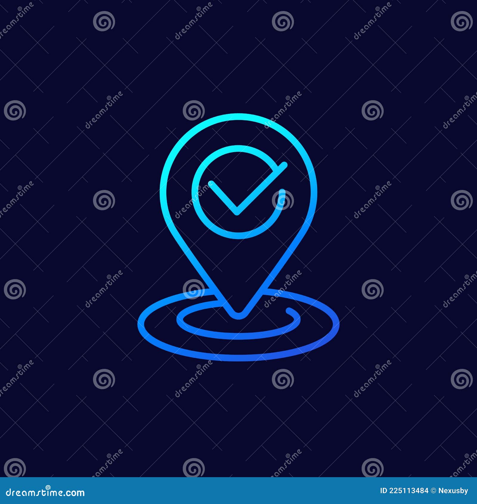 Gps Tracking, Pinpoint Line Vector Icon Stock Vector - Illustration of ...