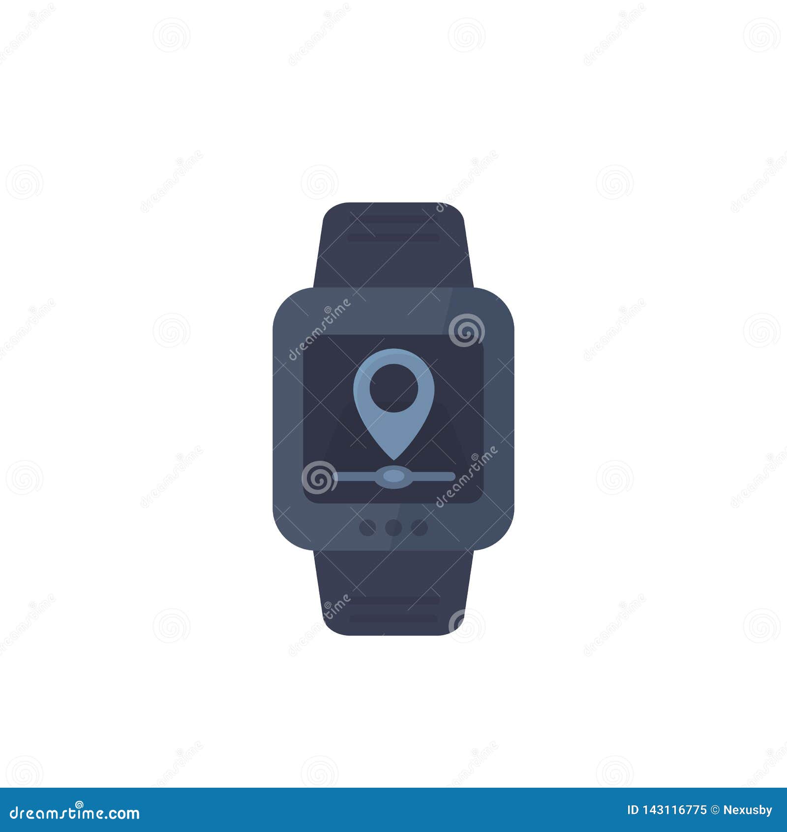 Gps Tracking with Smart Watch, Vector Stock Vector - Illustration of ...