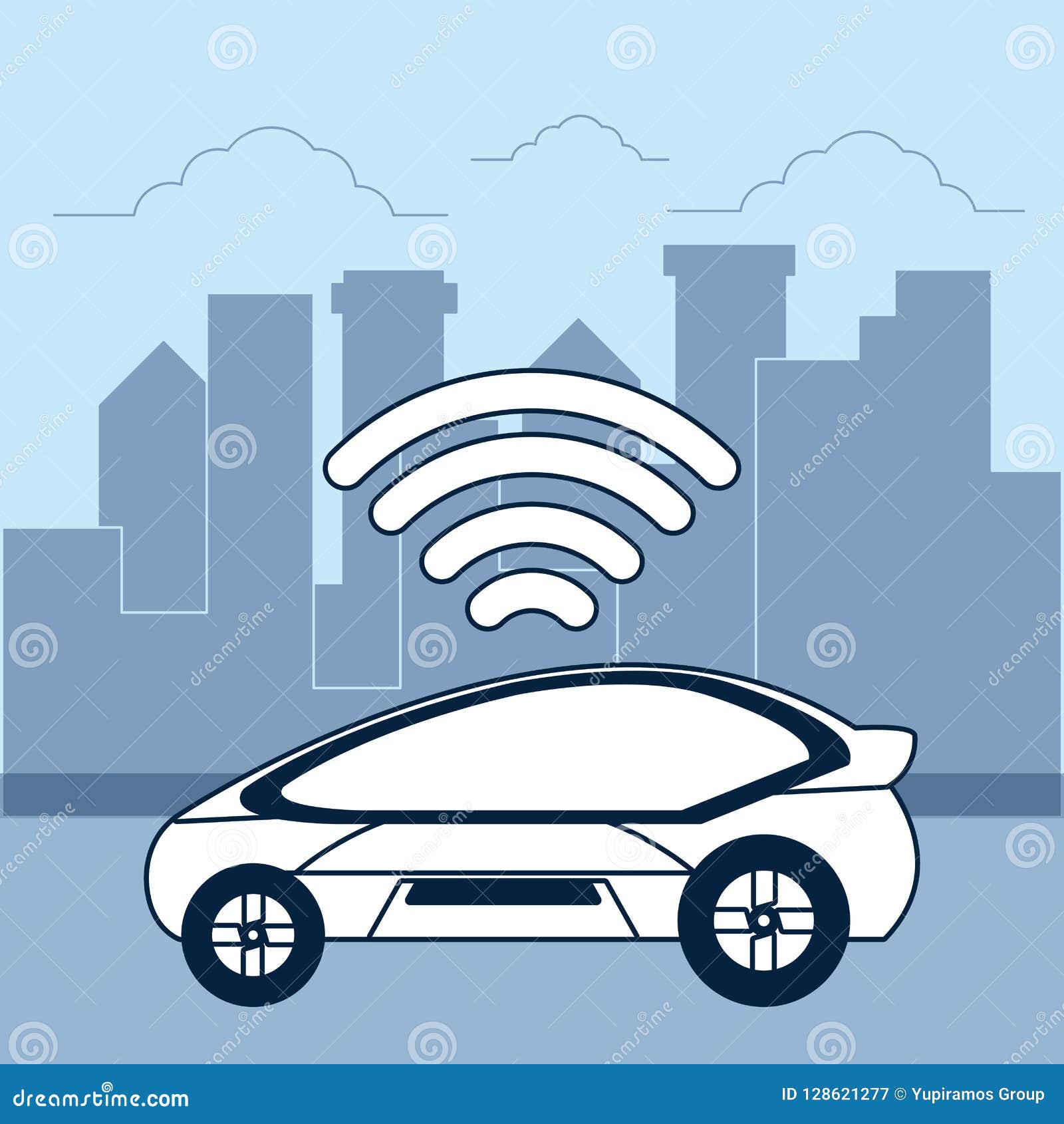 GPS tracking technology stock vector. Illustration of people - 128621277