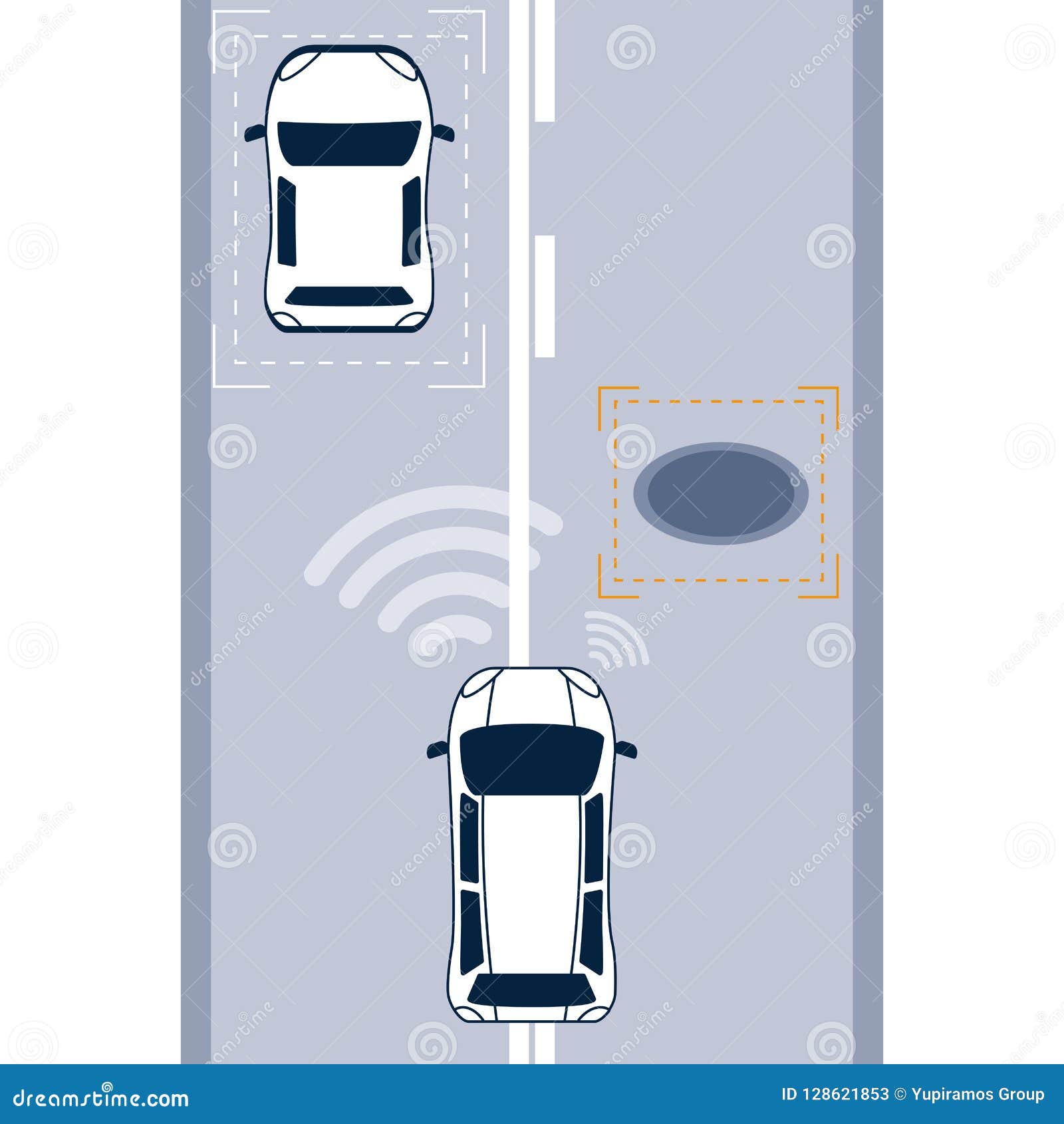 GPS tracking technology stock vector. Illustration of driving - 128621853