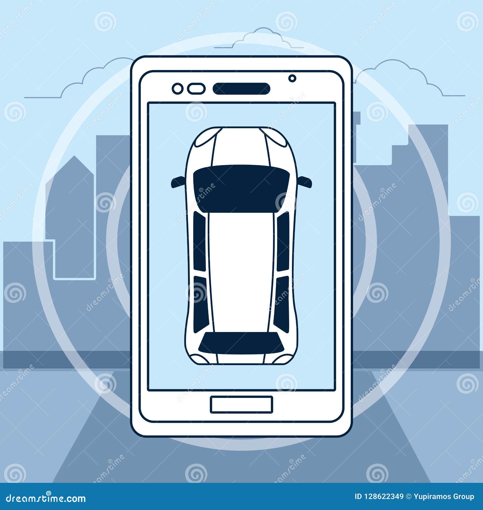 GPS tracking technology stock vector. Illustration of intelligent ...