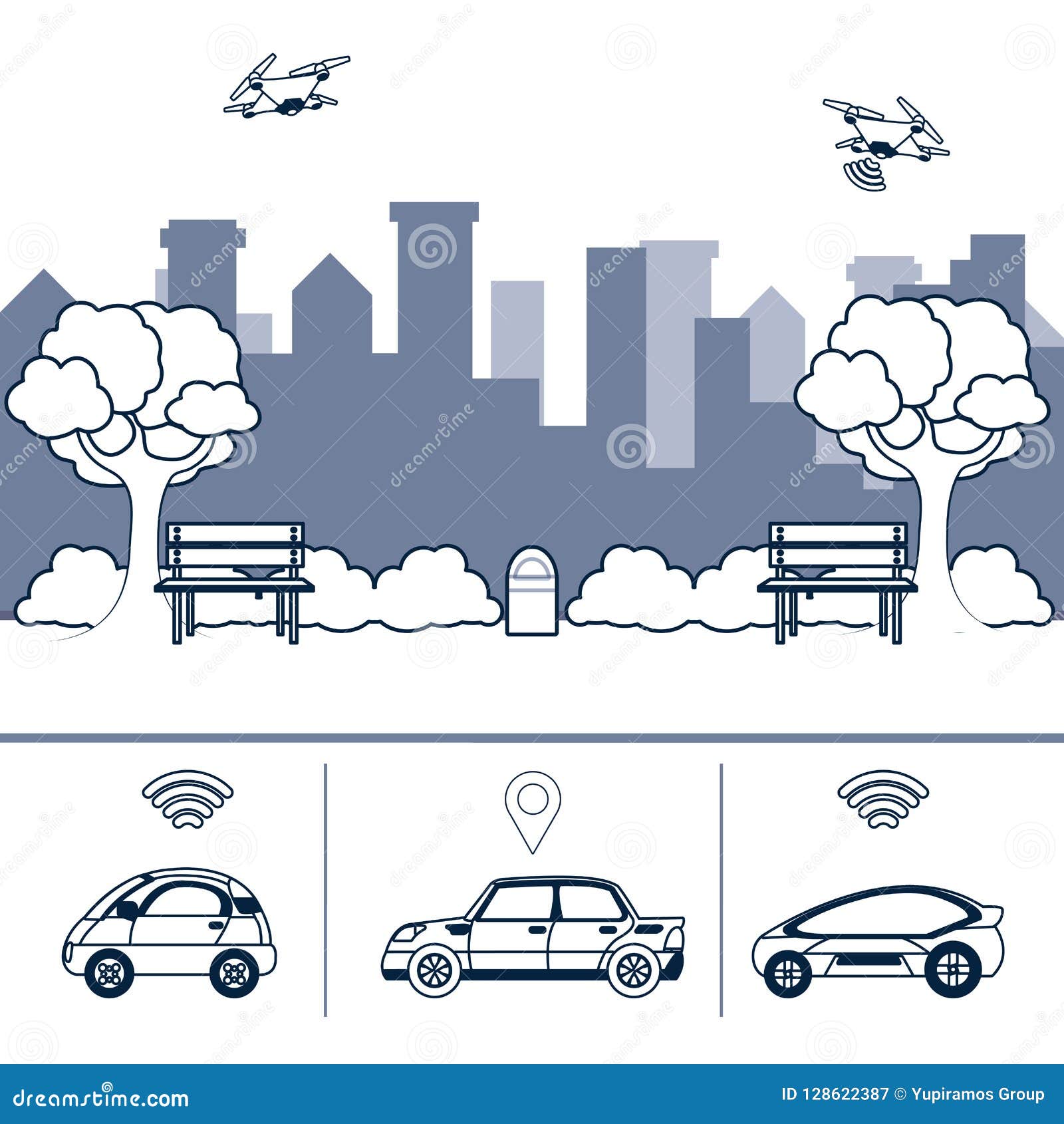 GPS tracking technology stock vector. Illustration of security - 128622387