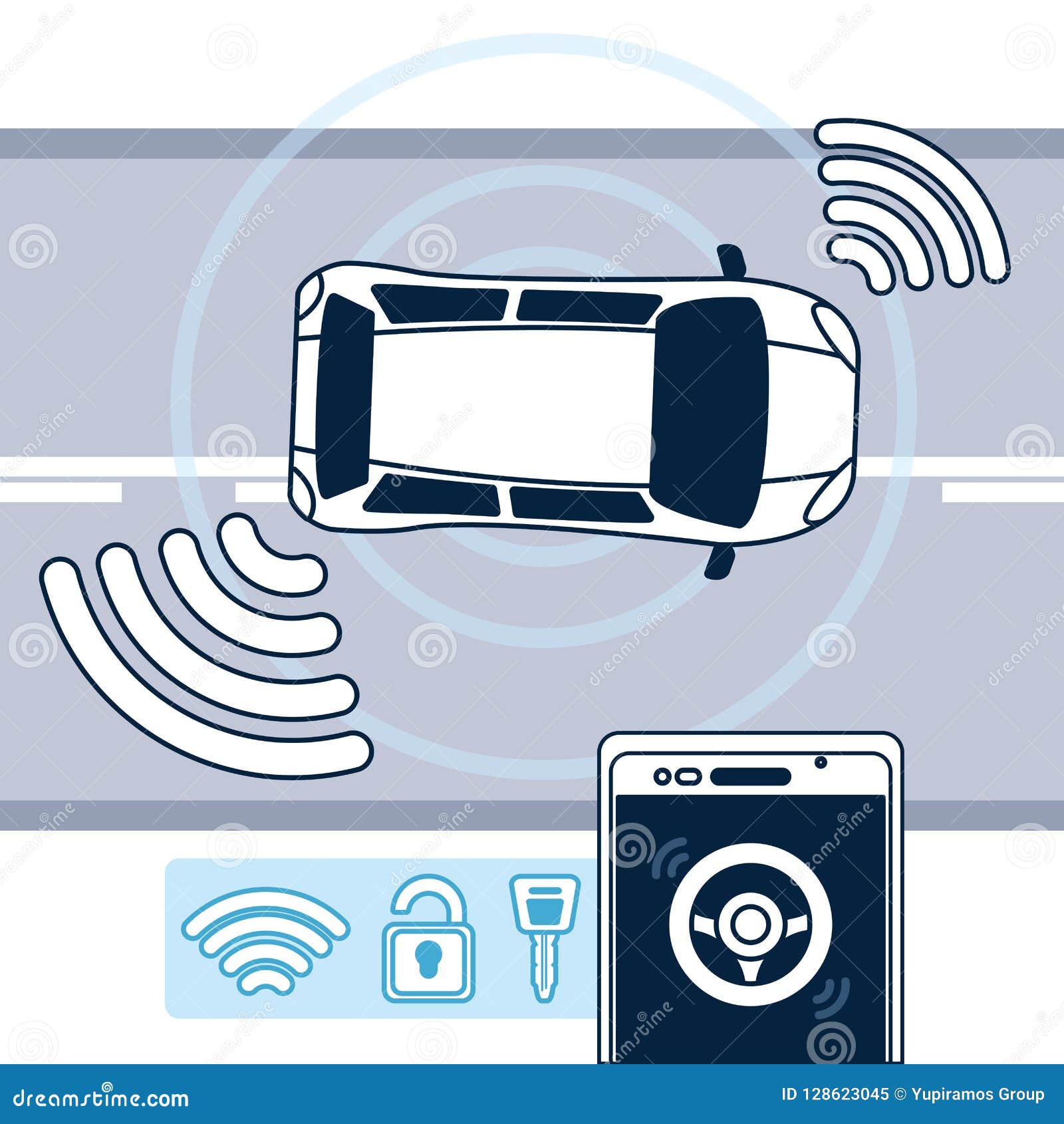 GPS tracking technology stock vector. Illustration of control - 128623045
