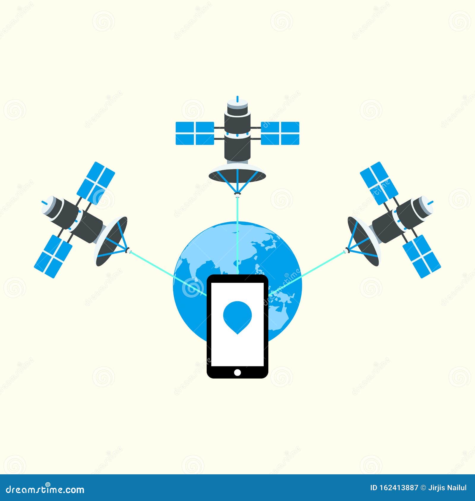 GPS Tracking Vector Illustration Stock Vector - Illustration of smart ...