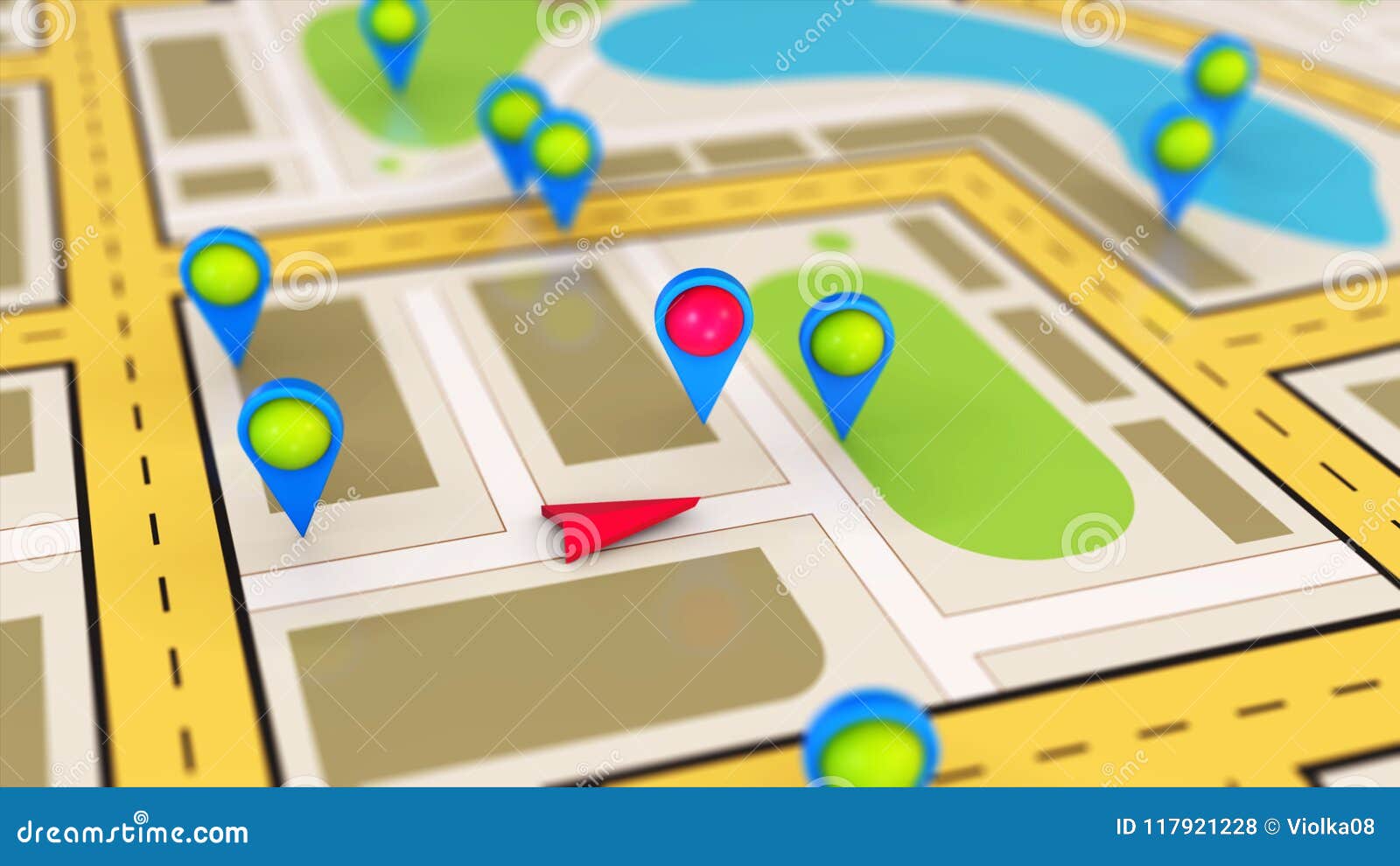 Navigation map concept stock illustration. Illustration of positioning ...