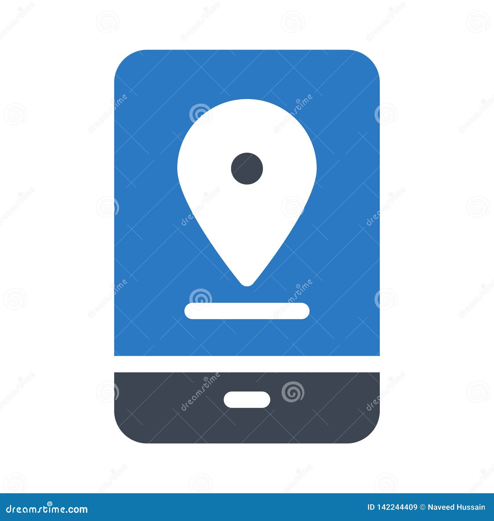 Gps Glyph Color Flat Vector Icon Stock Illustration - Illustration of ...