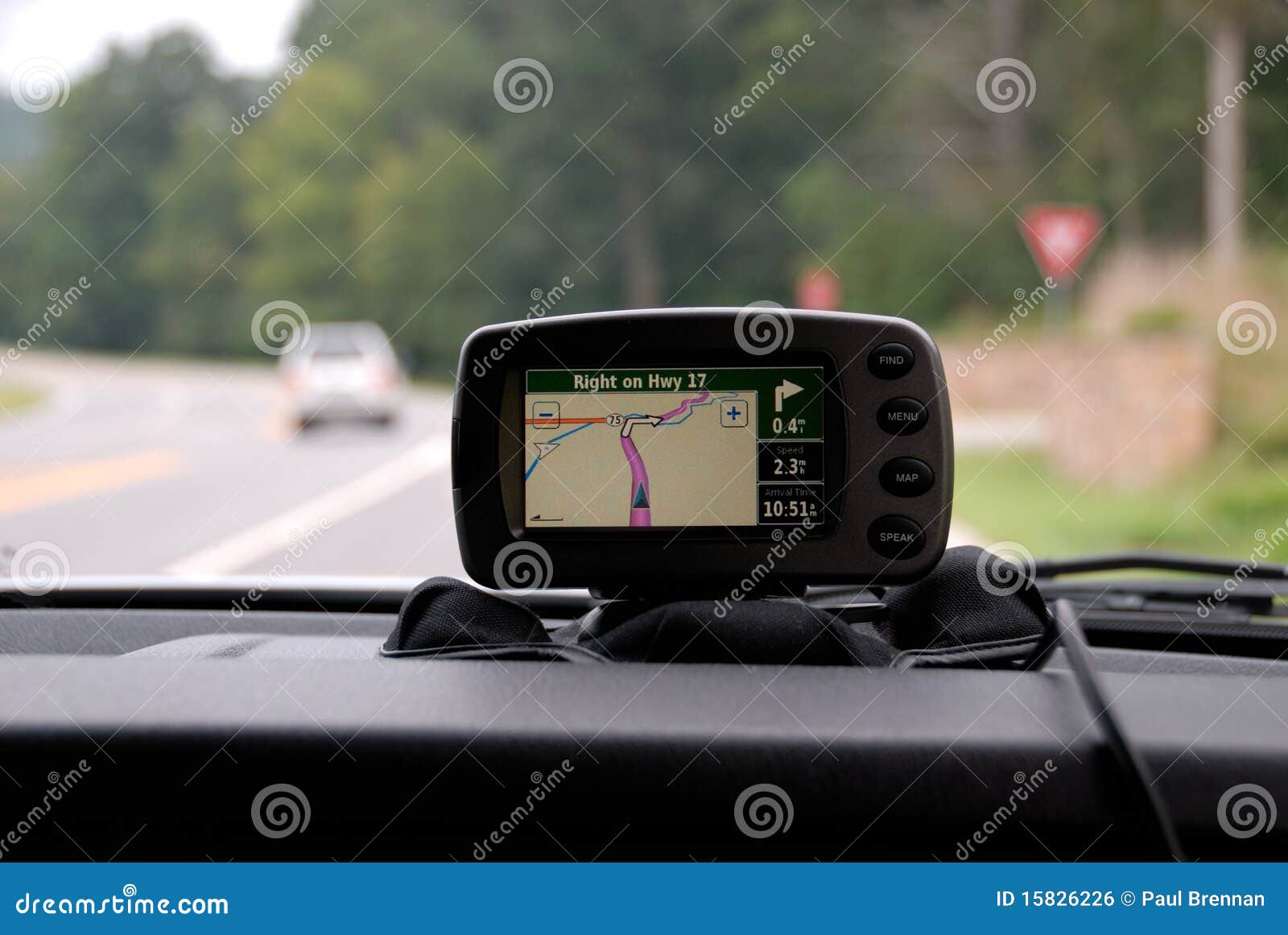 GPS on vehicle dashboard stock photo. Image of vehicle - 15826226
