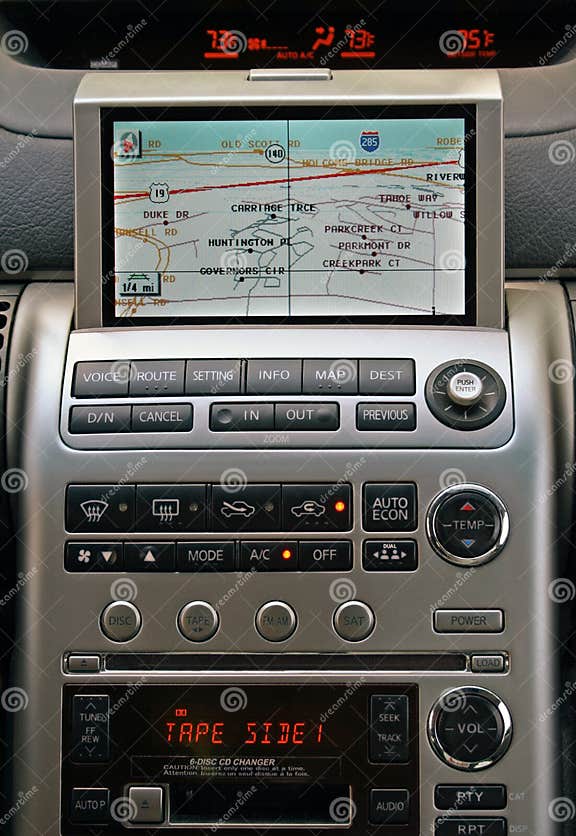 GPS Vehicle Navigation System Stock Photo - Image of dash, global: 723656
