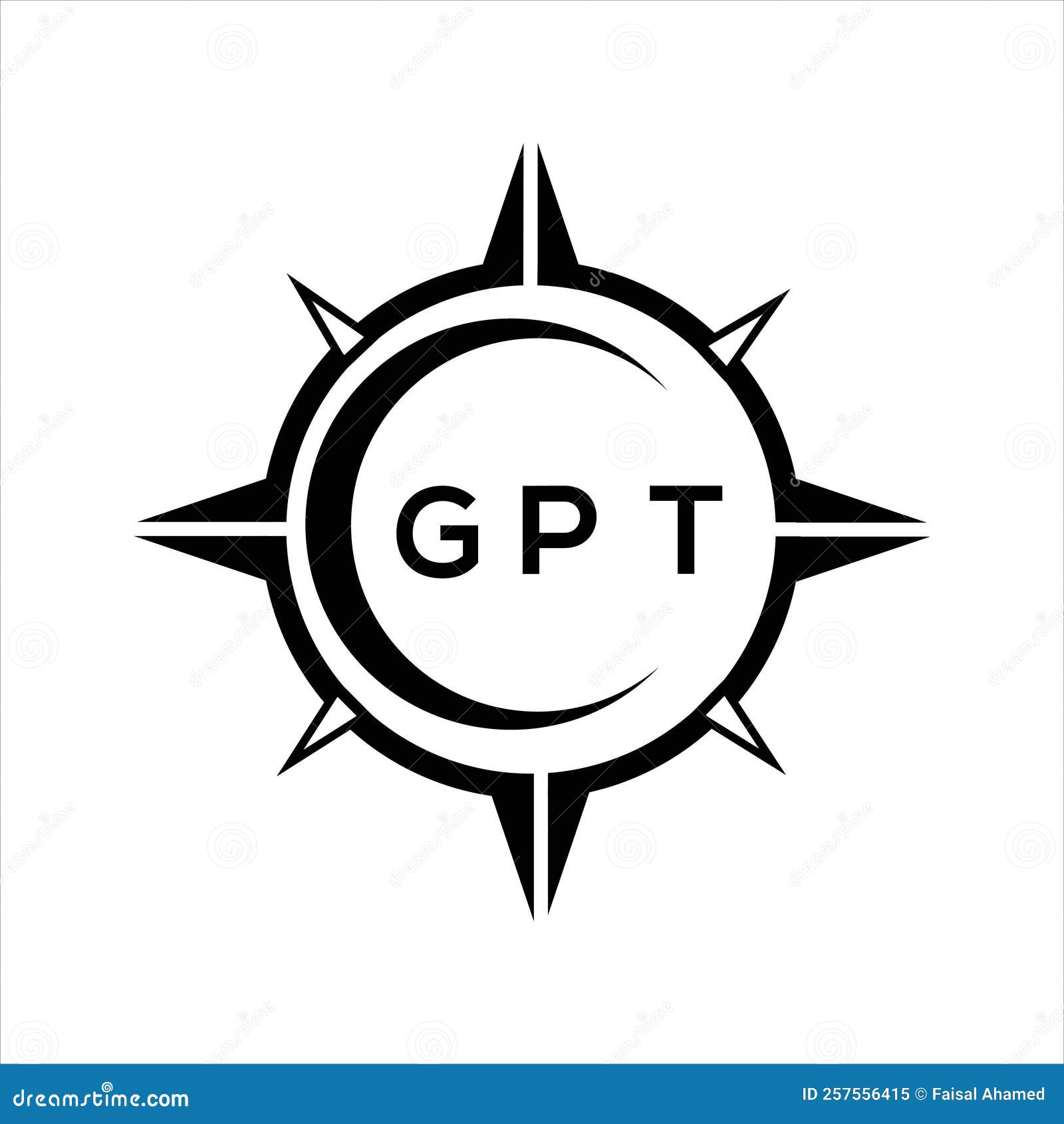 GPT Abstract Technology Circle Setting Logo Design on White Background ...