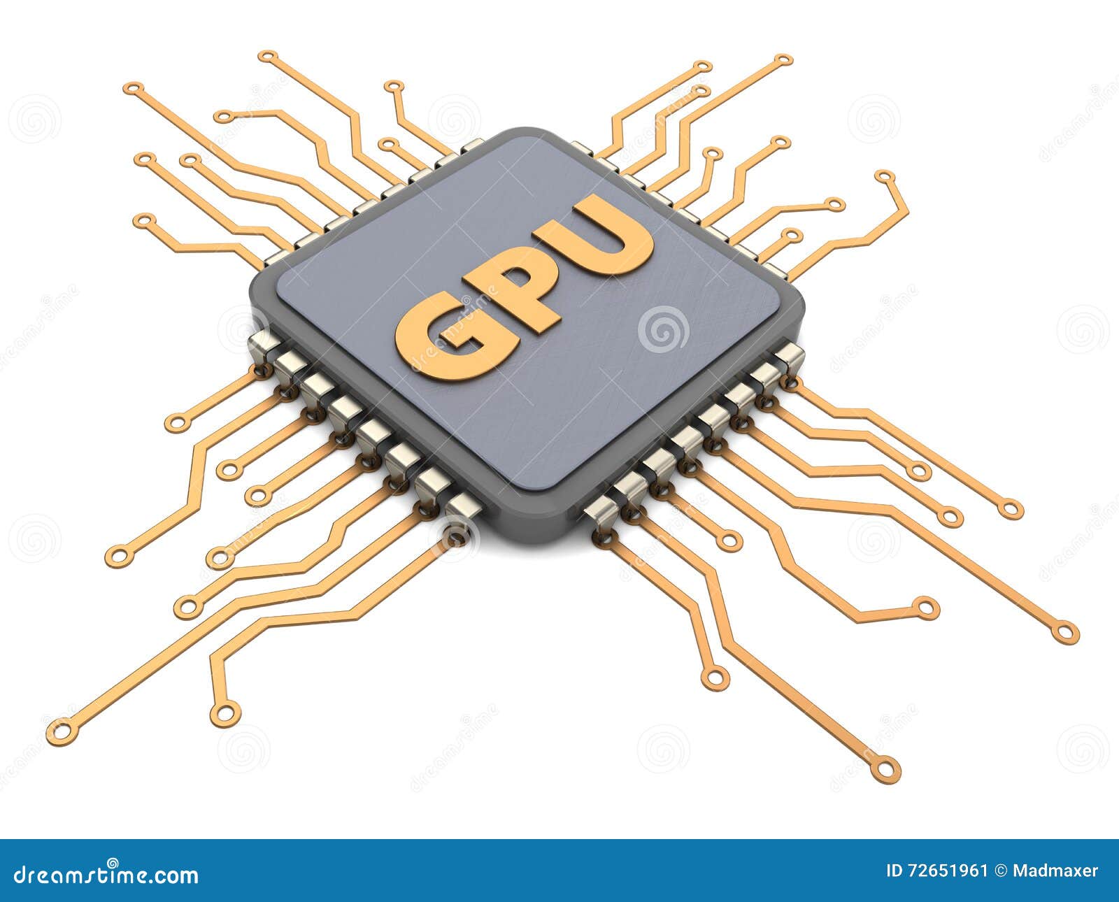 Gpu ilustração stock. Ilustração de integrado, linhas - 72651961