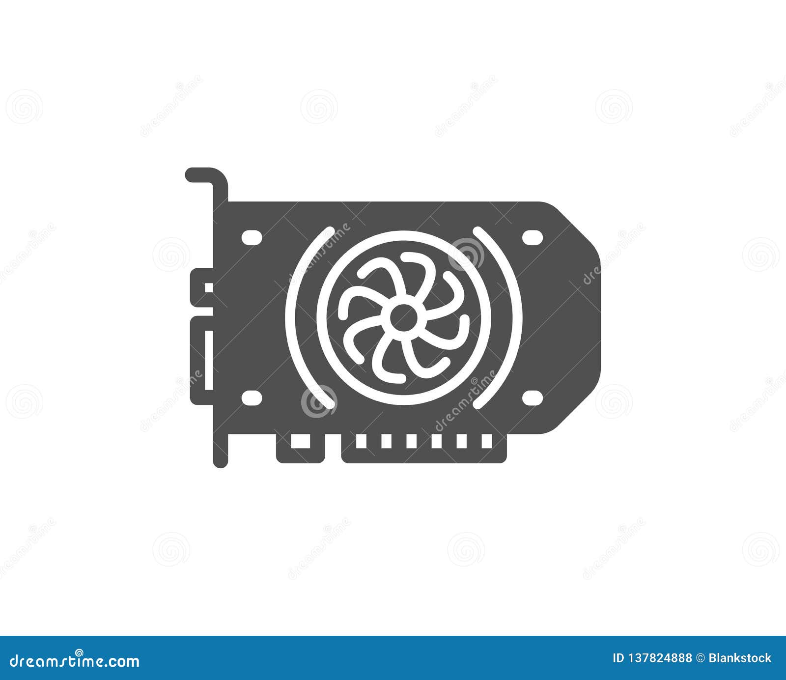 Gpu Graphic Card Icon. Computer Component Hardware Sign. Vector Stock ...