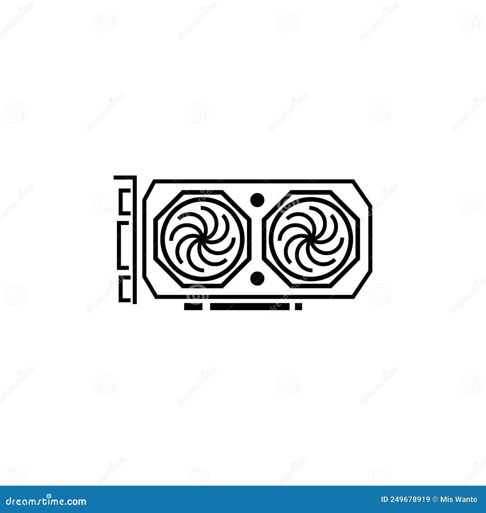 GPU Graphic Card Icon Vector Stock Illustration - Illustration of ...